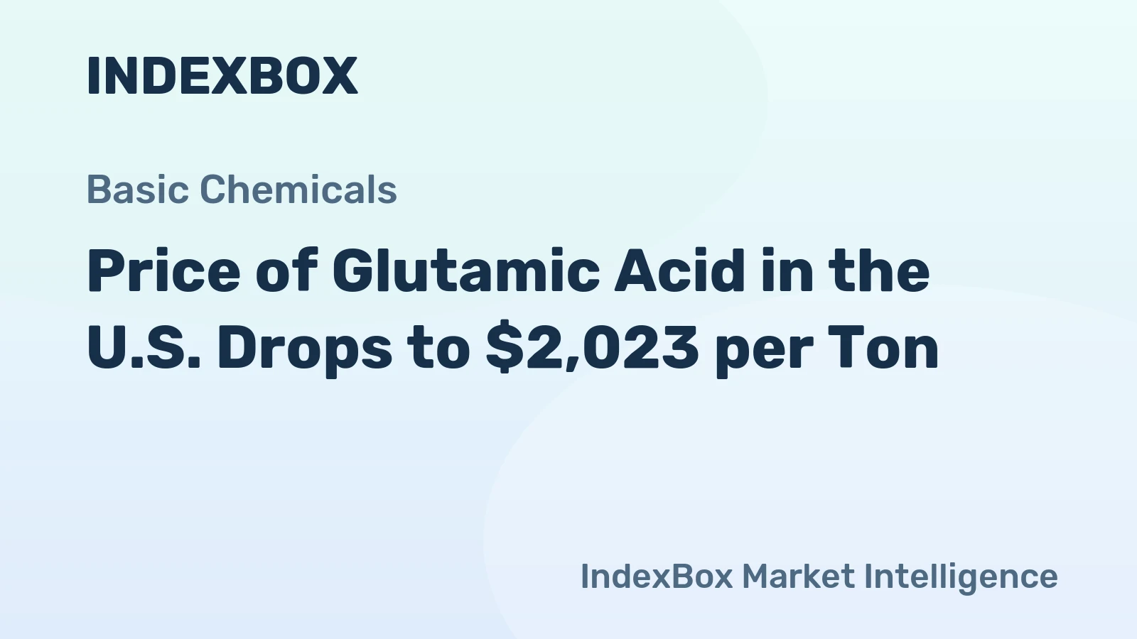 Price of Glutamic Acid in the U.S. Drops to $2,023 per Ton