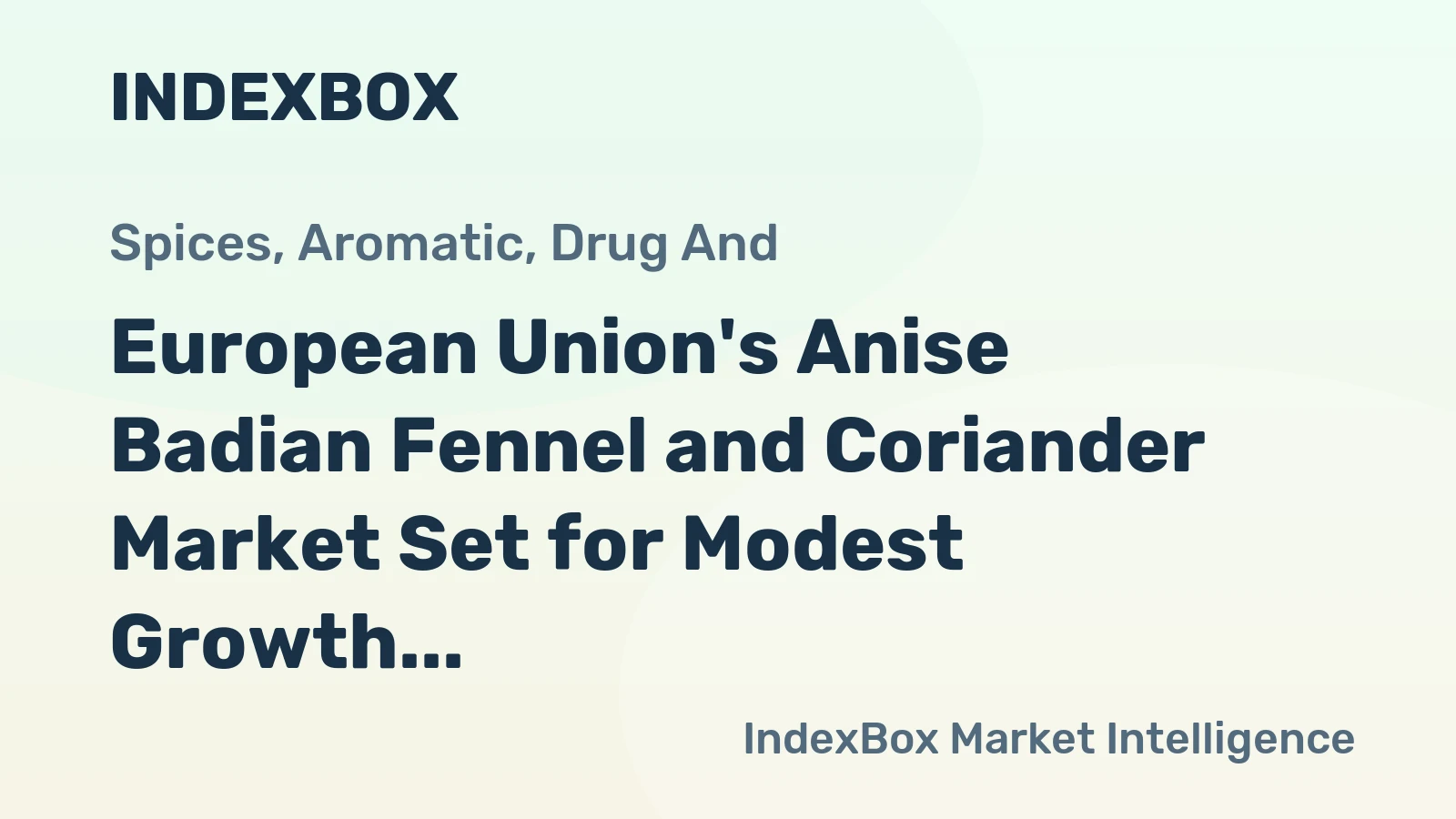 European Union's Anise Badian Fennel and Coriander Market Set for Modest Growth to 78K Tons and $285M