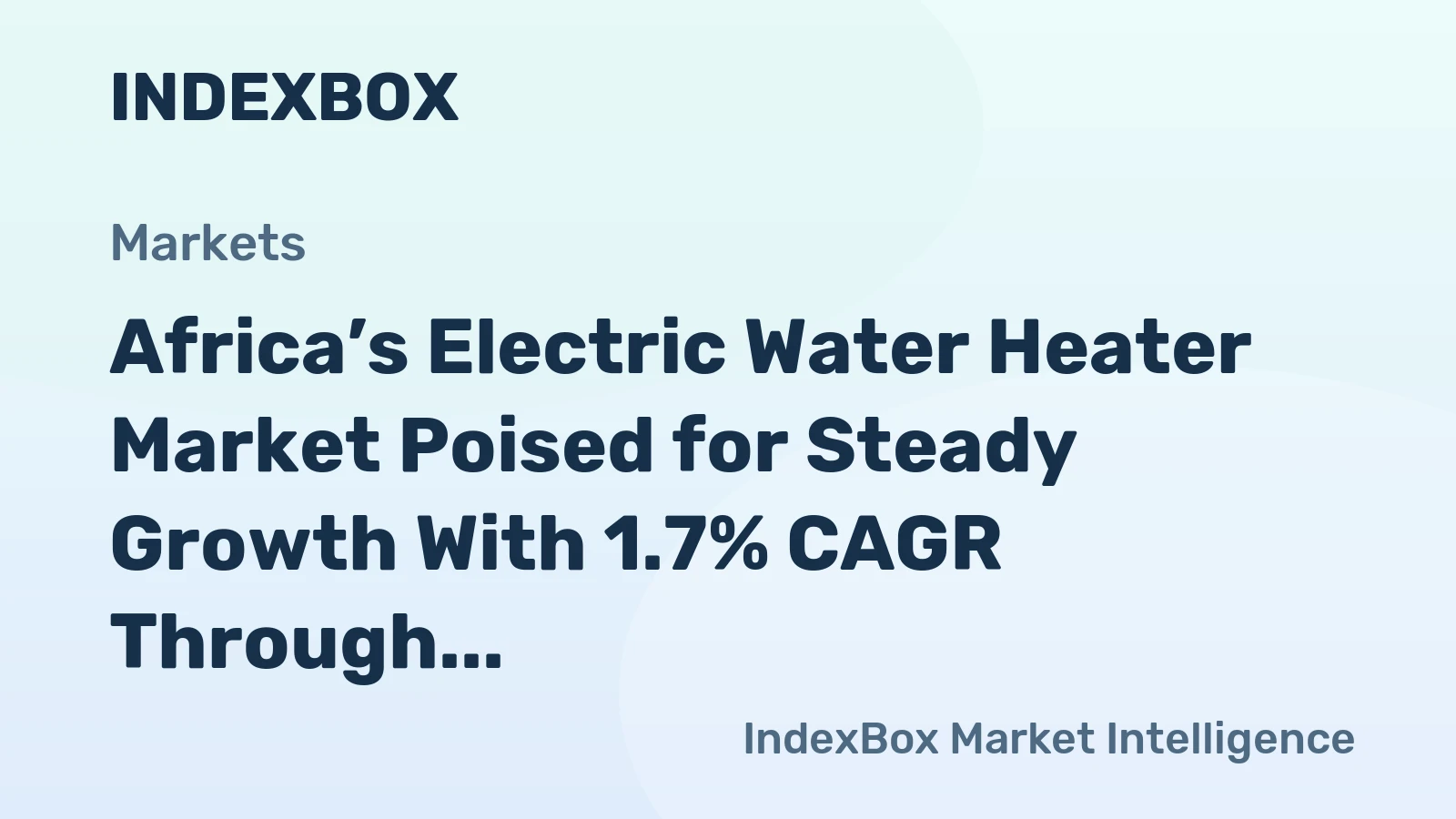 Africa’s Electric Water Heater Market Poised for Steady Growth With 1.7% CAGR Through 2035