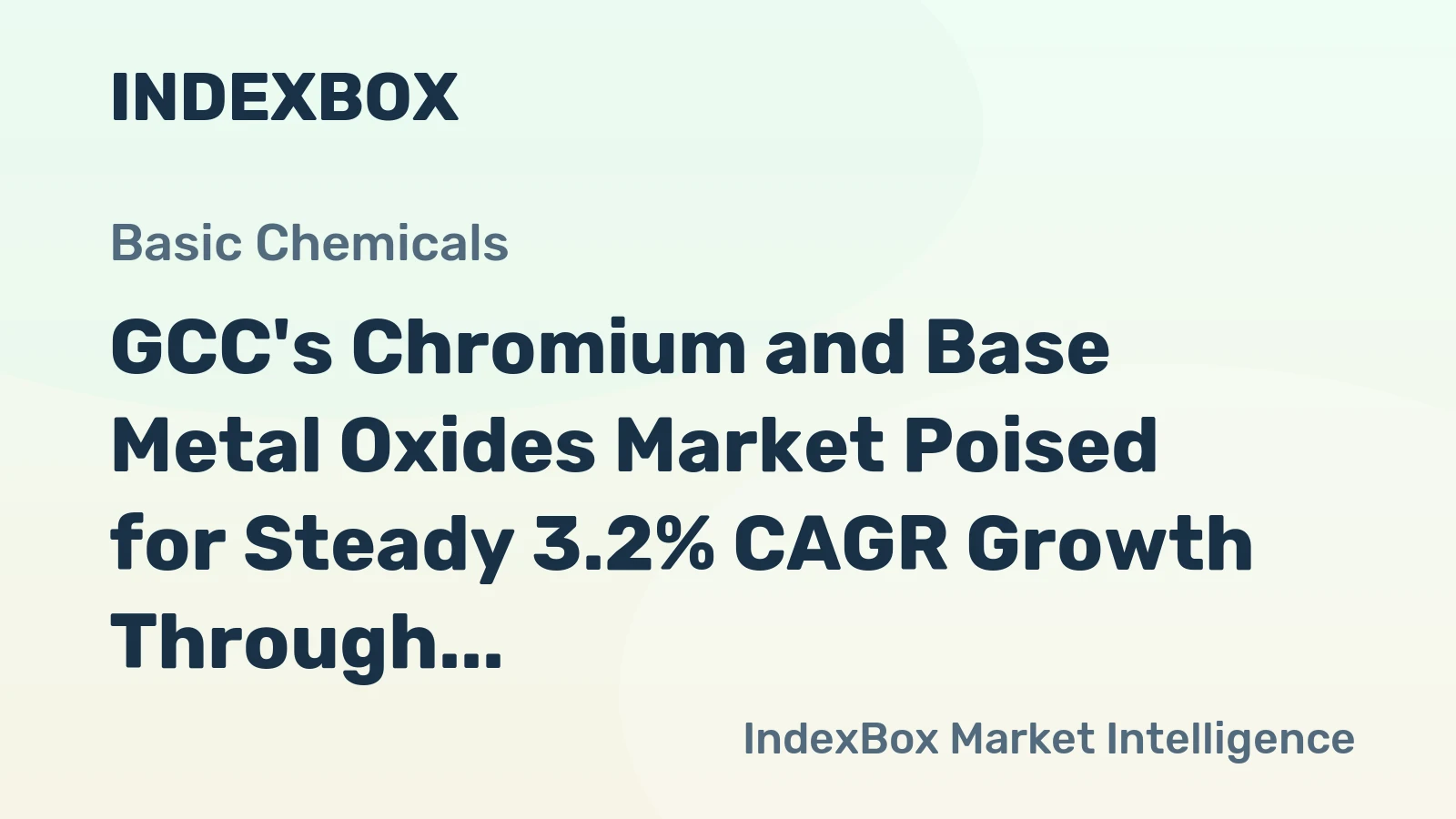 GCC's Chromium and Base Metal Oxides Market Poised for Steady 3.2% CAGR Growth Through 2035