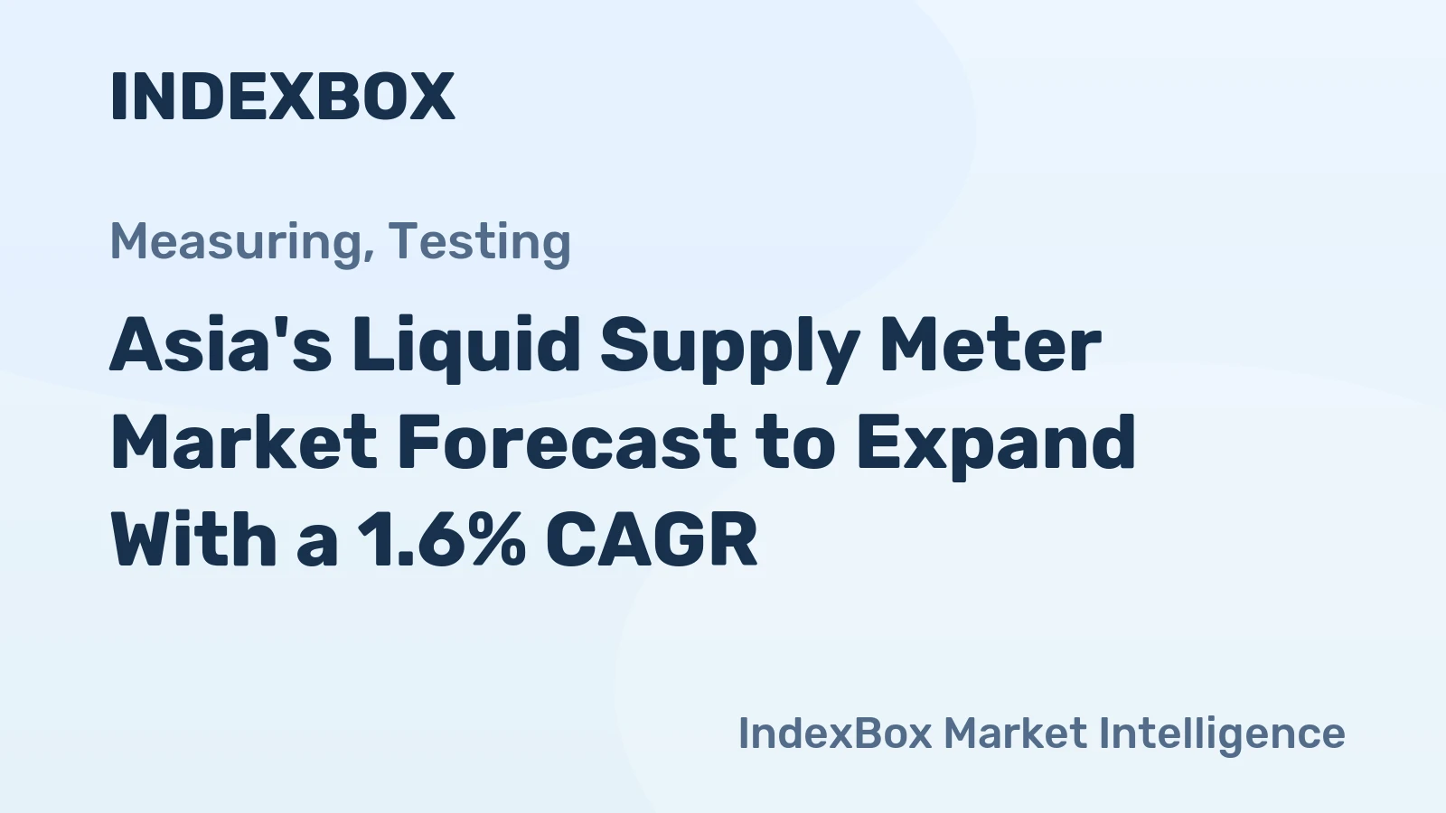 Asia's Liquid Supply Meter Market Forecast to Expand With a 1.6% CAGR