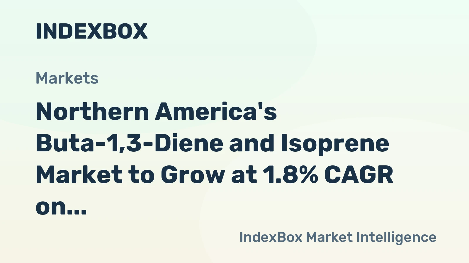 Northern America's Buta-1,3-Diene and Isoprene Market to Grow at 1.8% CAGR on Steady Demand