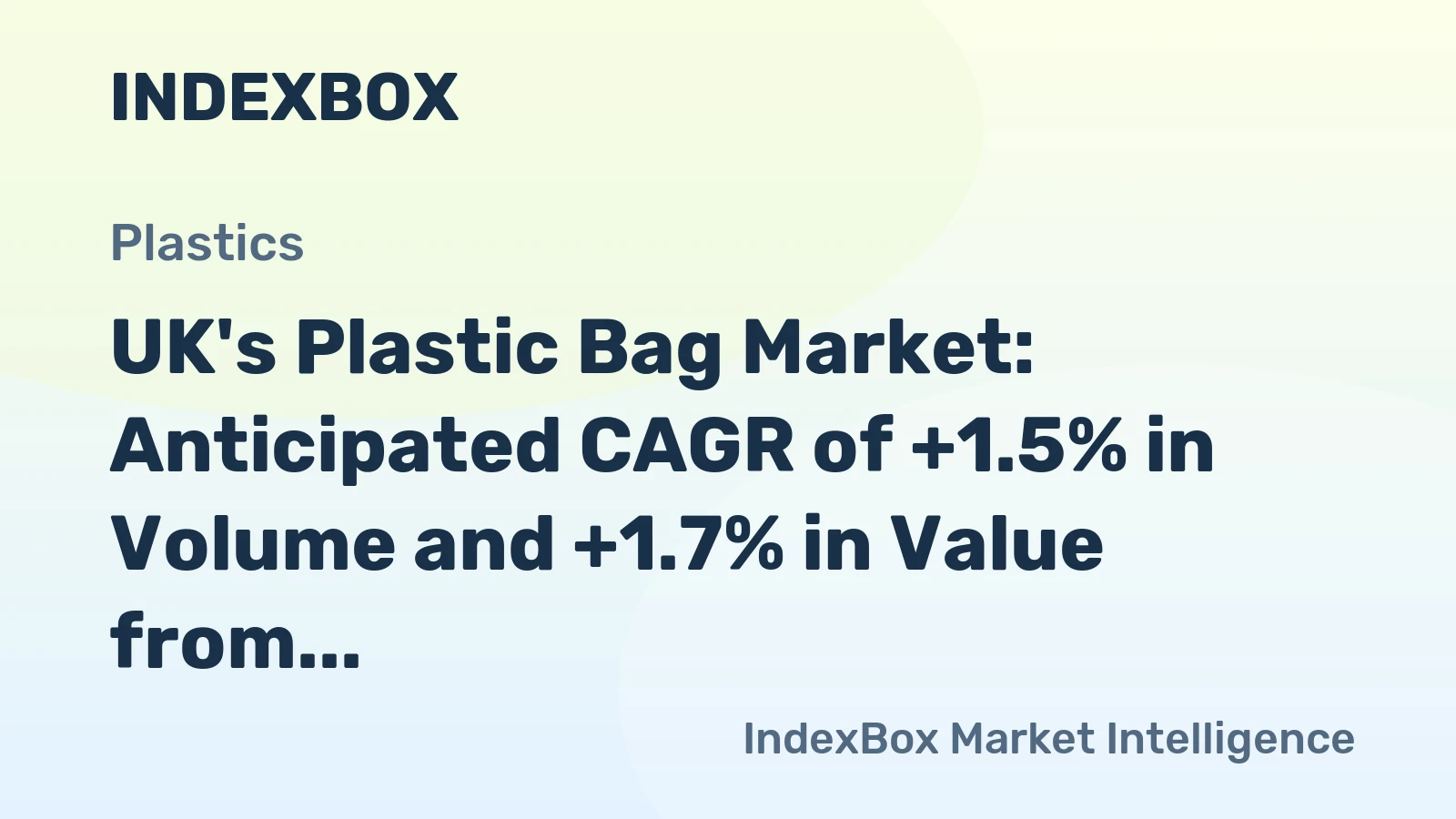 UK's Plastic Bag Market: Anticipated CAGR of +1.5% in Volume and +1.7% in Value from 2024 to 2035