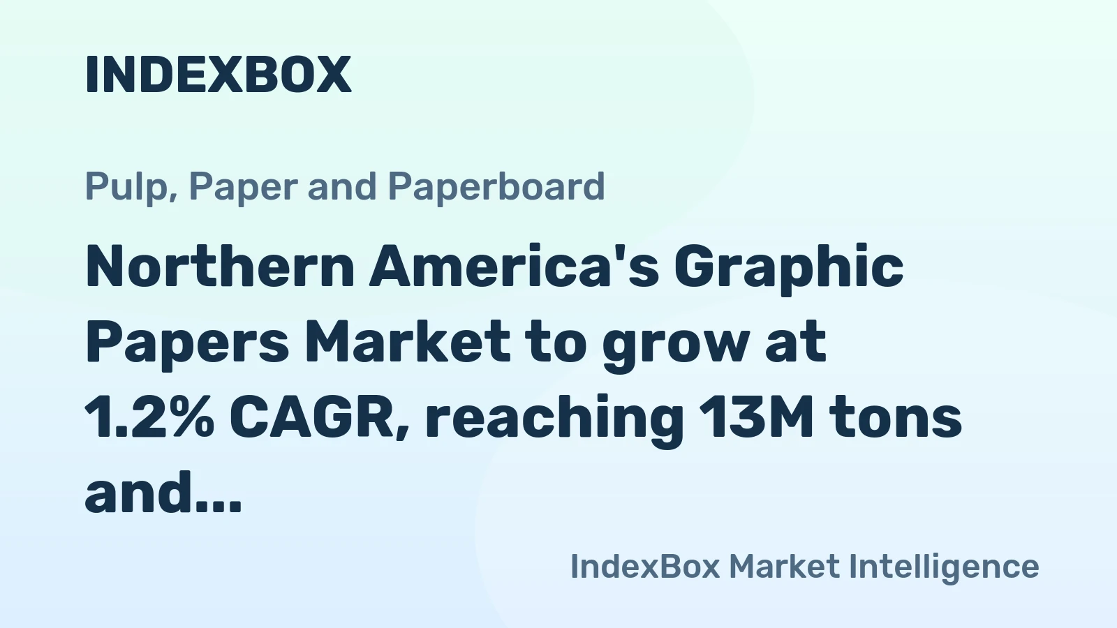 Northern America's Graphic Papers Market to grow at 1.2% CAGR, reaching 13M tons and $15.8B by 2035