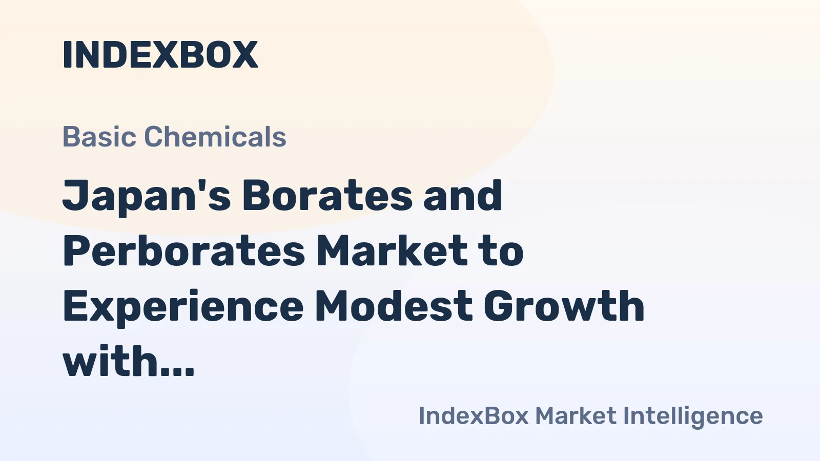 Japan's Borates and Perborates Market to Experience Modest Growth with Expected CAGR of +1.0% from 2024 to 2035