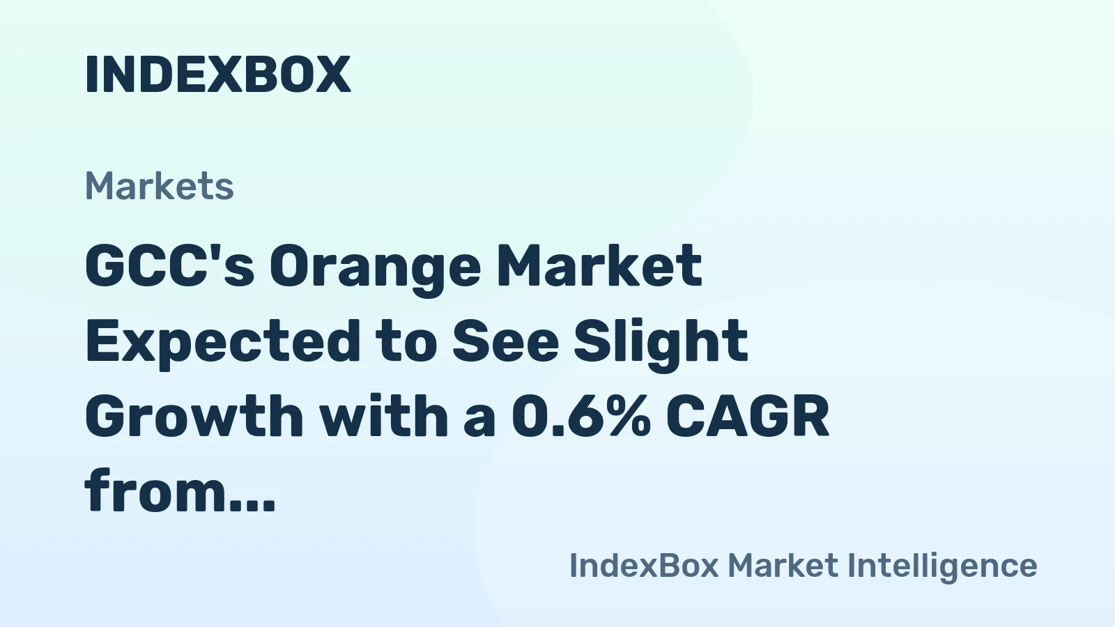GCC's Orange Market Expected to See Slight Growth with a 0.6% CAGR from 2024 to 2035