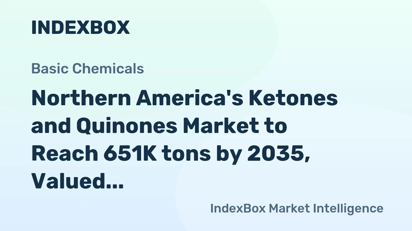 Northern America's Ketones and Quinones Market to Reach 651K tons by 2035, Valued at $2.1B