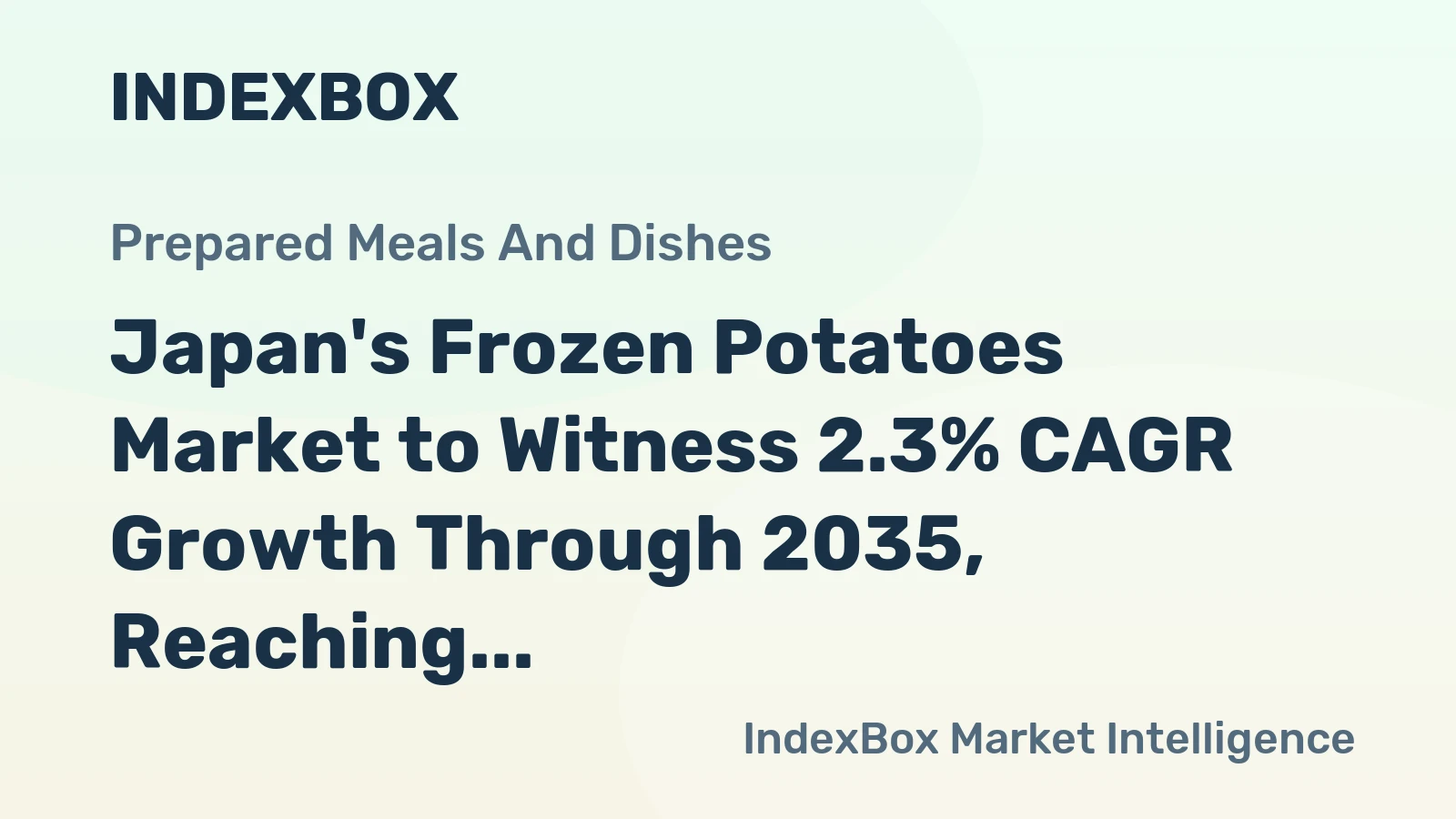 Japan's Frozen Potatoes Market to Witness 2.3% CAGR Growth Through 2035, Reaching 510K Tons