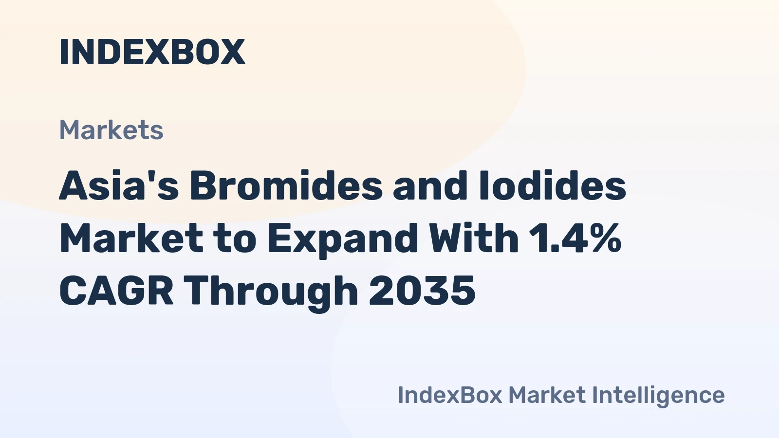 Asia's Bromides and Iodides Market to Expand With 1.4% CAGR Through 2035