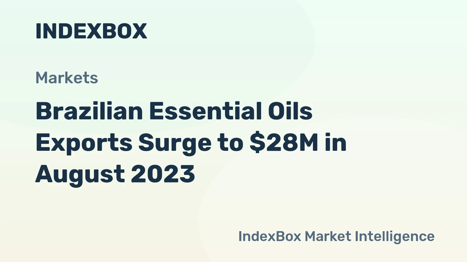 Brazilian Essential Oils Exports Surge to $28M in August 2023