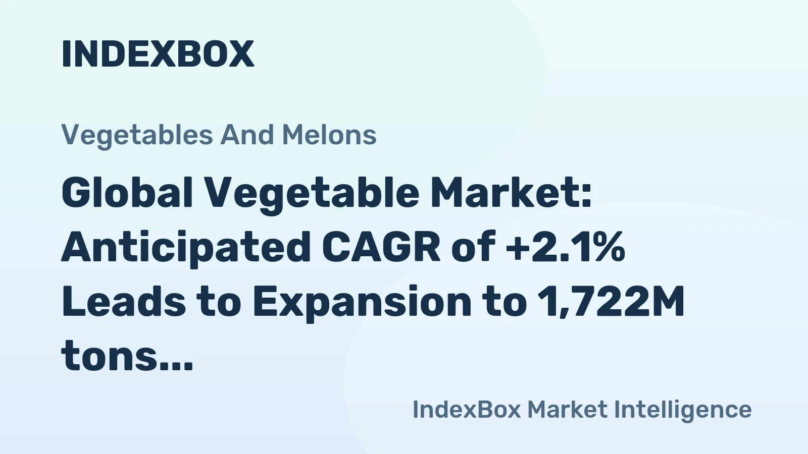 Global Vegetable Market: Anticipated CAGR of +2.1% Leads to Expansion to 1,722M tons by 2030