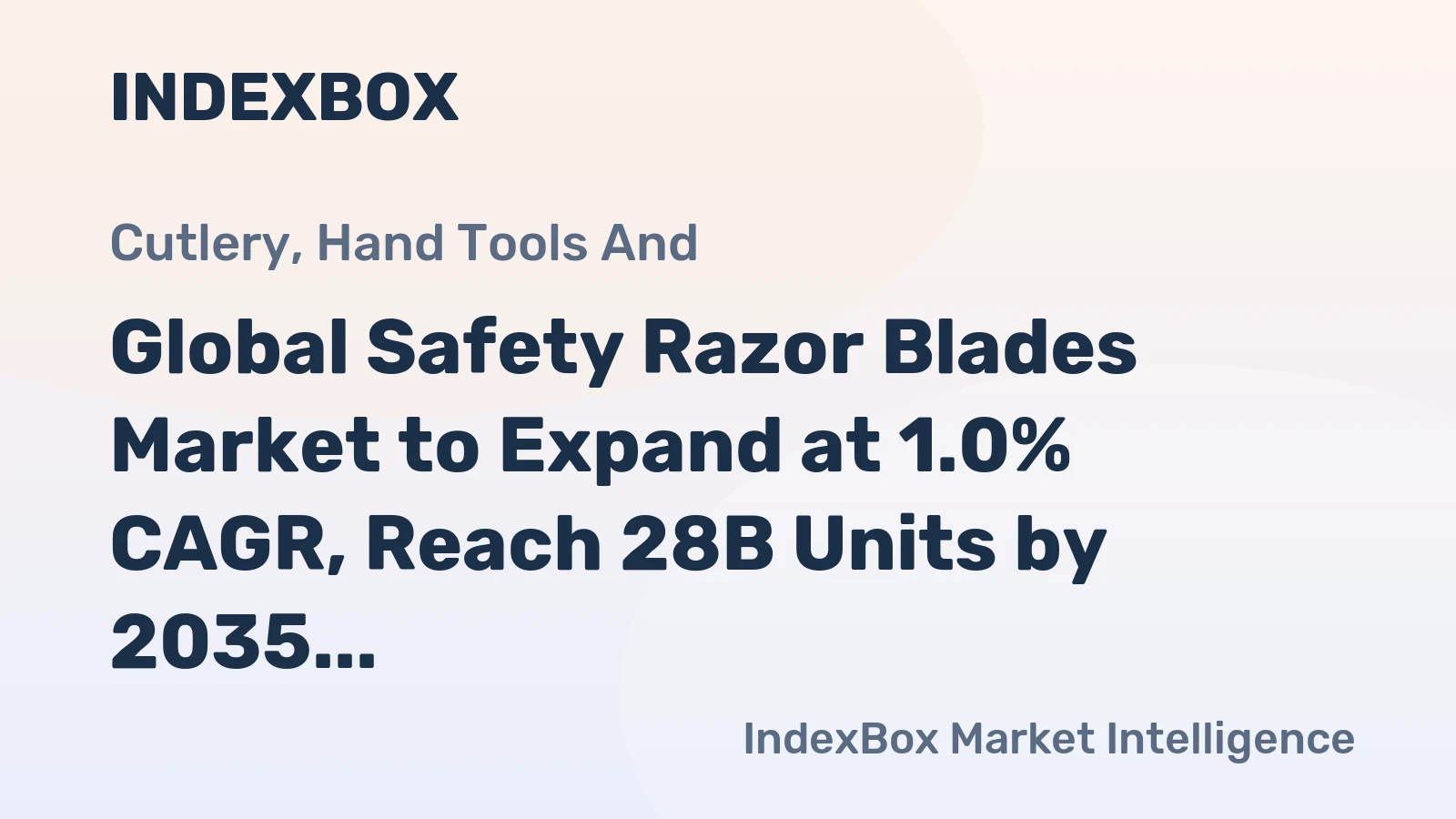 Global Safety Razor Blades Market to Expand at 1.0% CAGR, Reach 28B Units by 2035