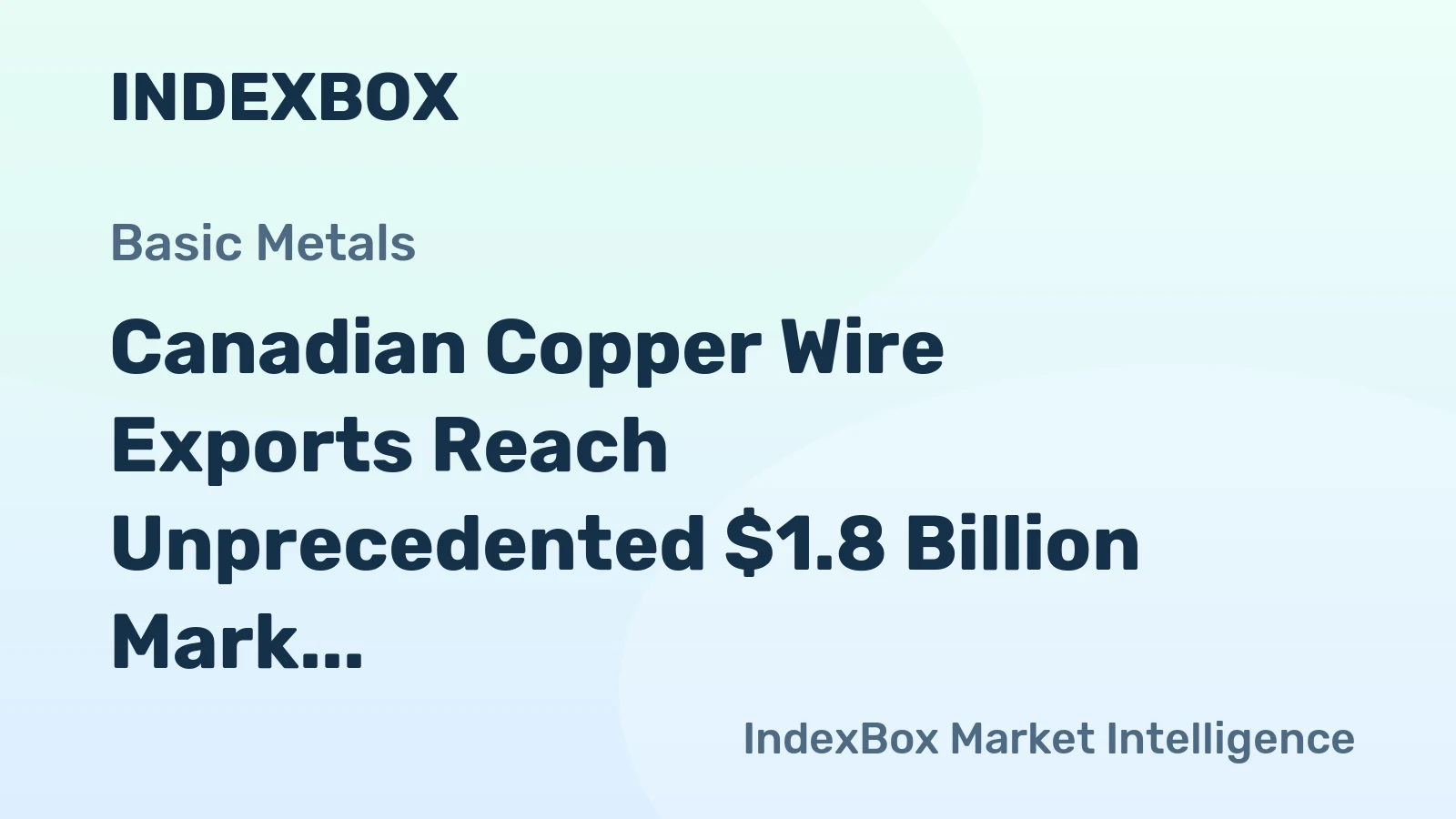 Canadian Copper Wire Exports Reach Unprecedented $1.8 Billion Mark in 2023