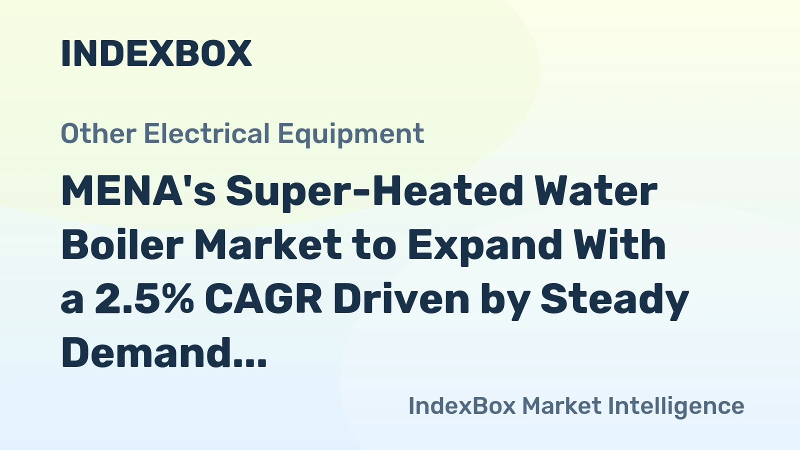 MENA's Super-Heated Water Boiler Market to Expand With a 2.5% CAGR Driven by Steady Demand