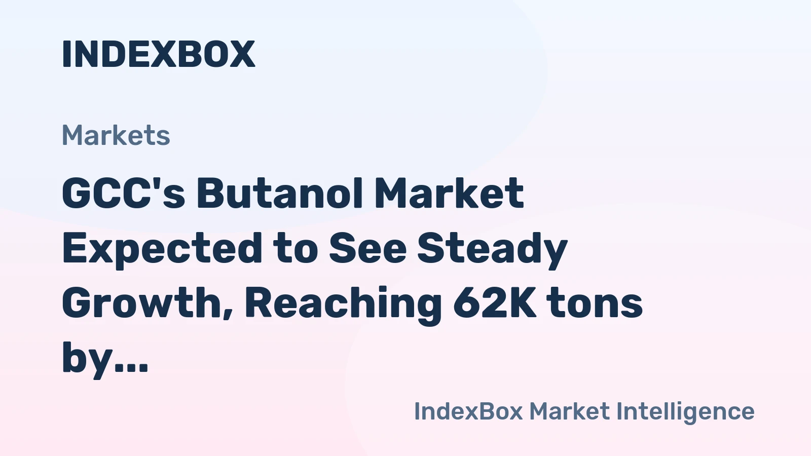GCC's Butanol Market Expected to See Steady Growth, Reaching 62K tons by 2035
