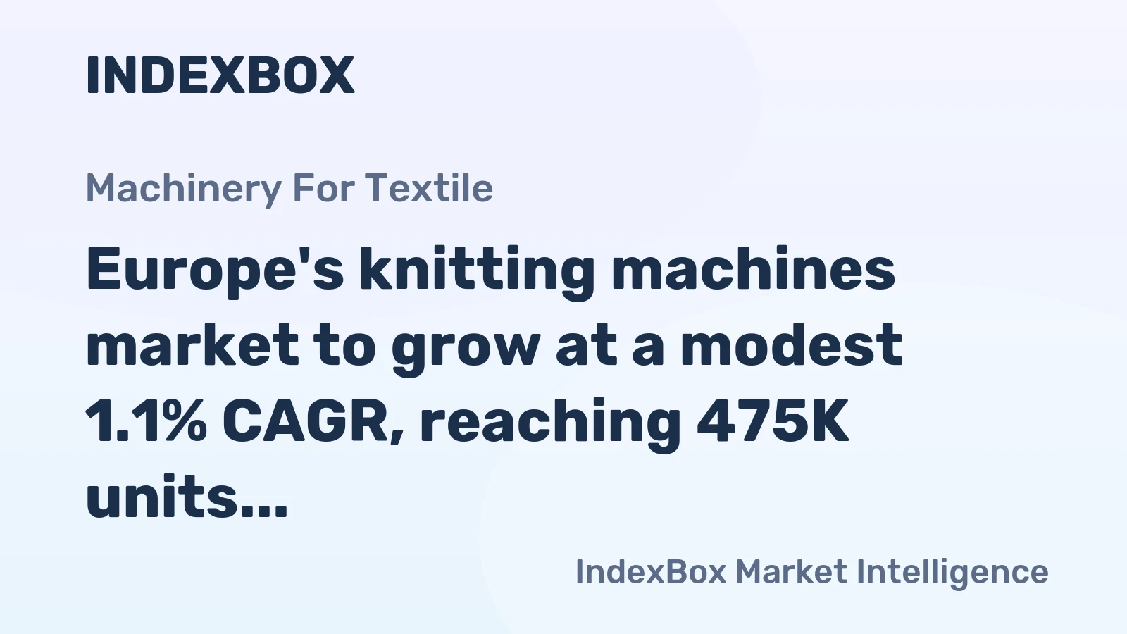 Europe's knitting machines market to grow at a modest 1.1% CAGR, reaching 475K units by 2035.