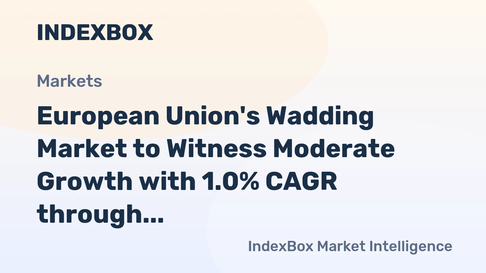 European Union's Wadding Market to Witness Moderate Growth with 1.0% CAGR through 2035