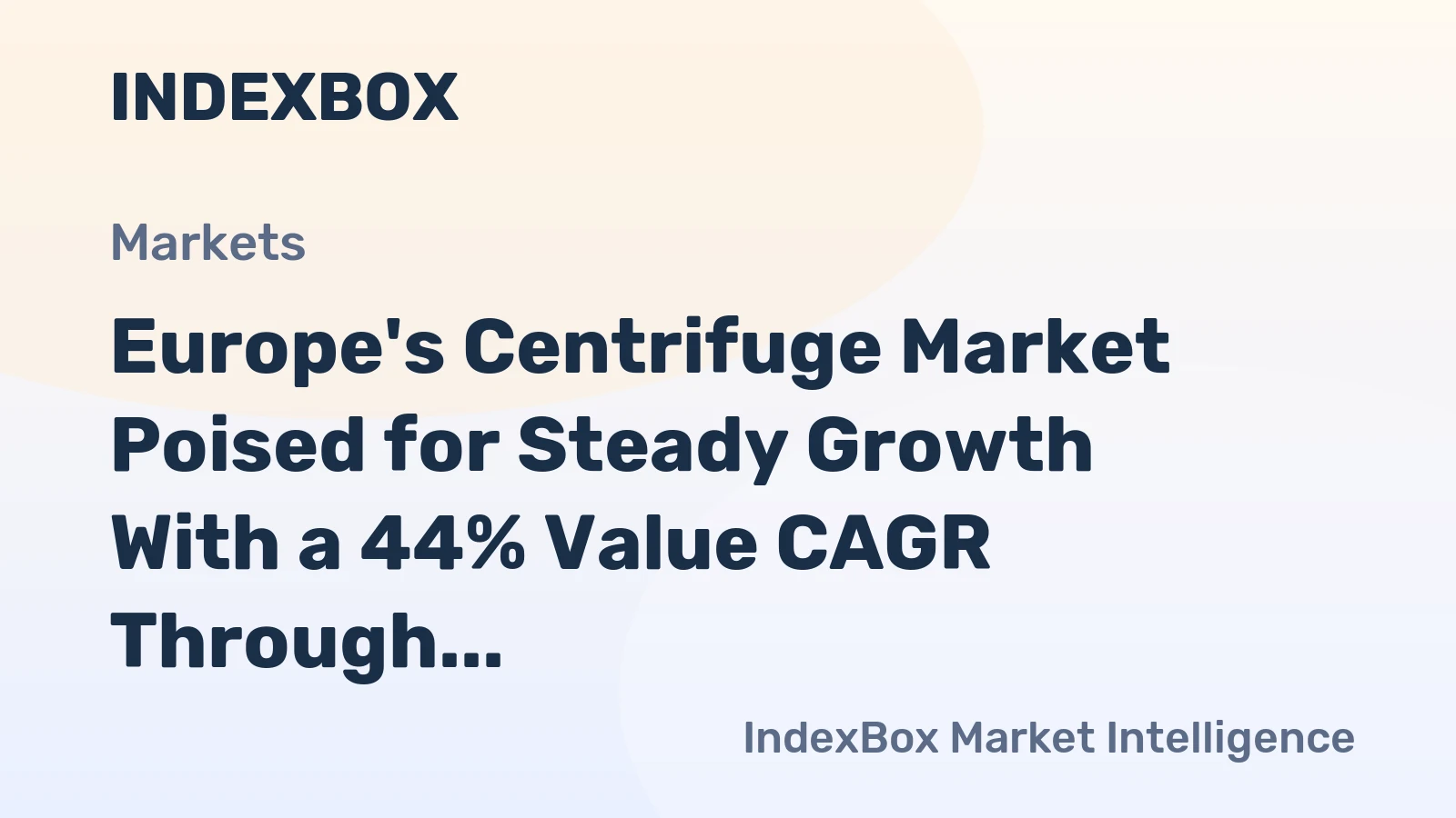 Europe's Centrifuge Market Poised for Steady Growth With a 44% Value CAGR Through 2035