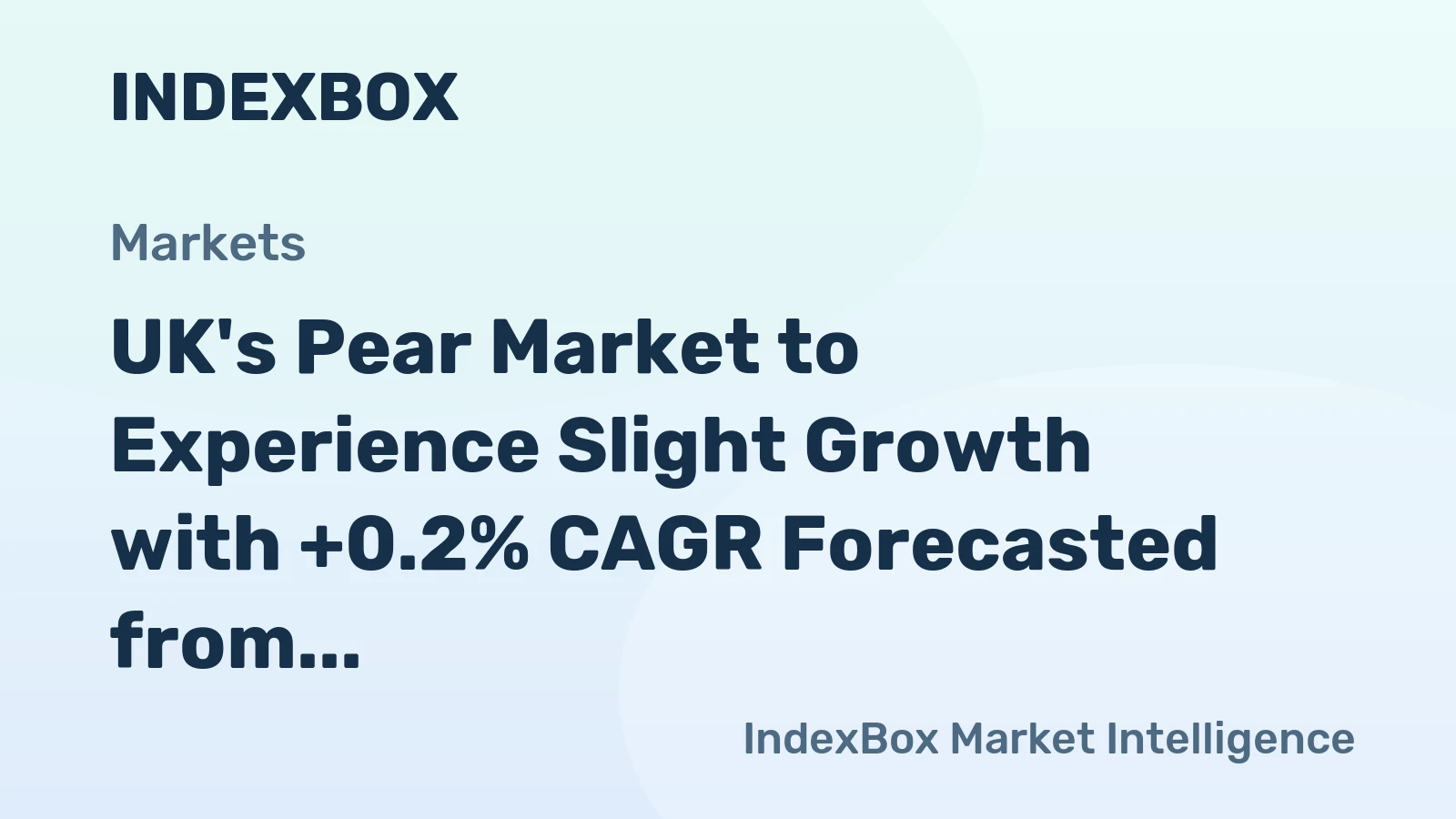 UK's Pear Market to Experience Slight Growth with +0.2% CAGR Forecasted from 2024 to 2035