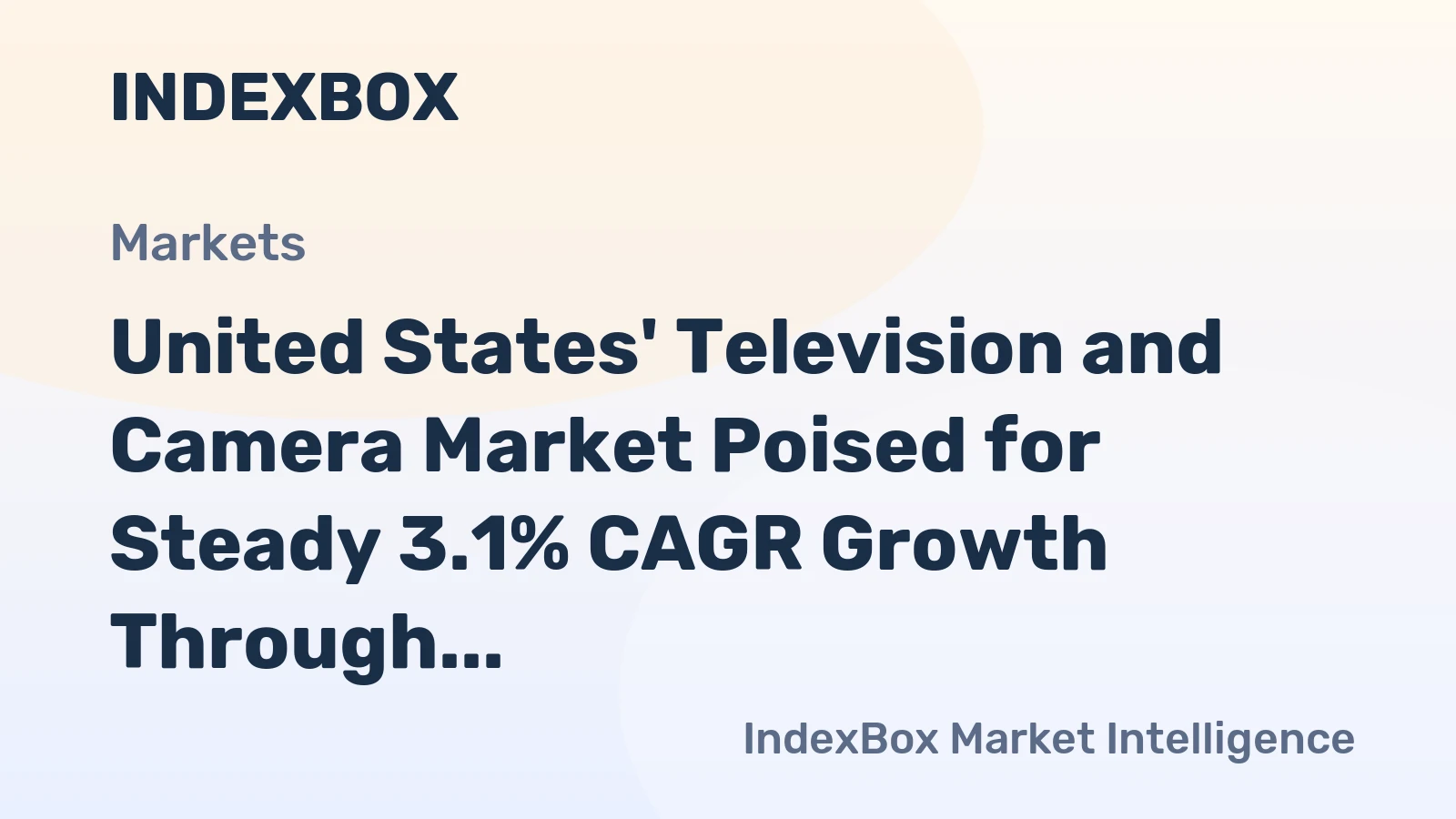 United States' Television and Camera Market Poised for Steady 3.1% CAGR Growth Through 2035