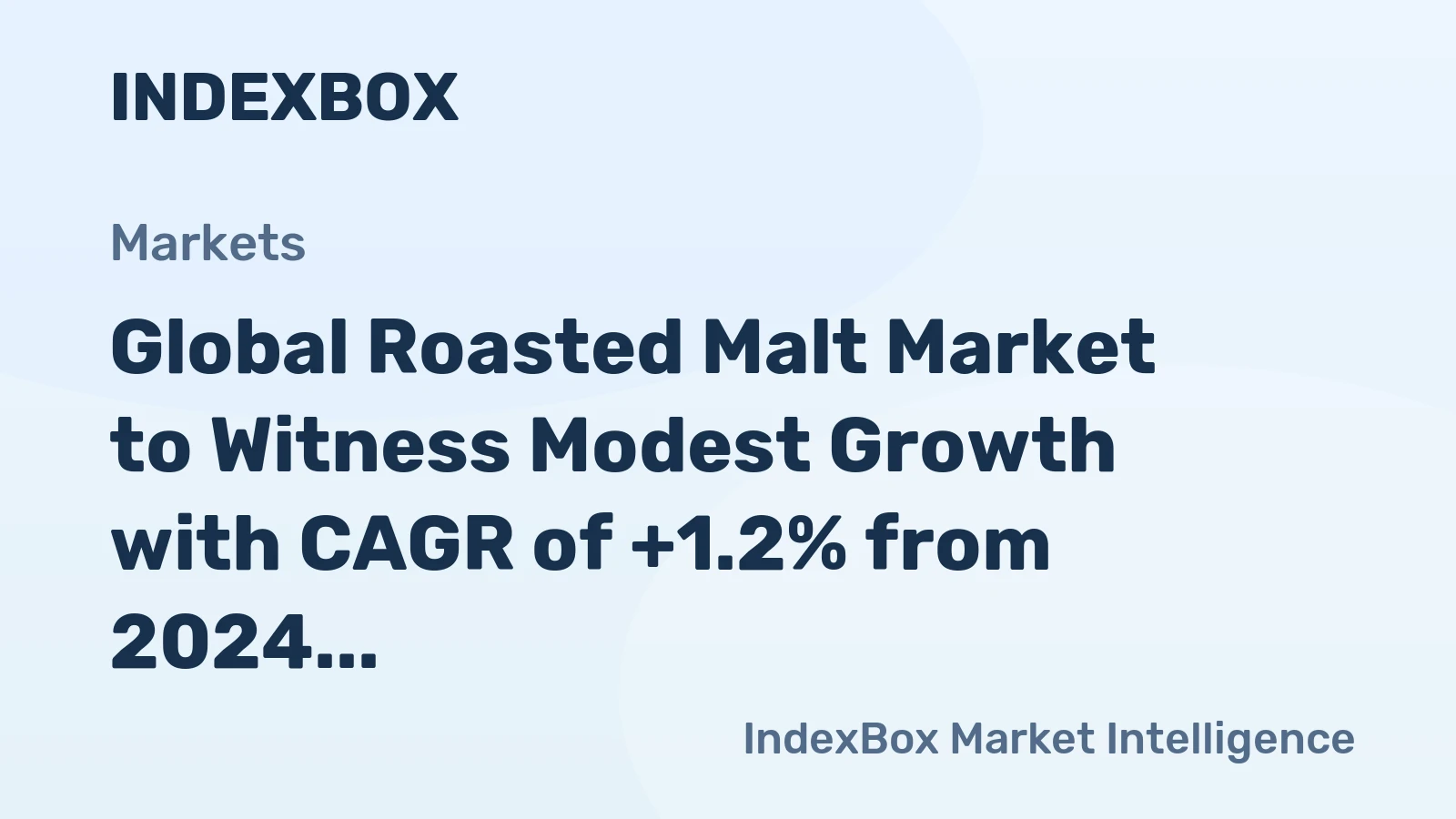 Global Roasted Malt Market to Witness Modest Growth with CAGR of +1.2% from 2024 to 2035