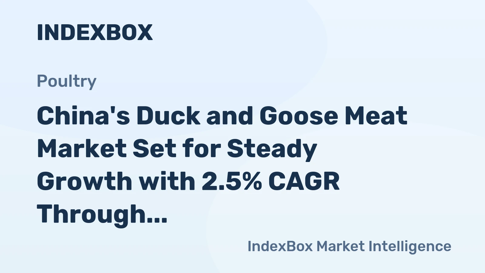 China's Duck and Goose Meat Market Set for Steady Growth with 2.5% CAGR Through 2035