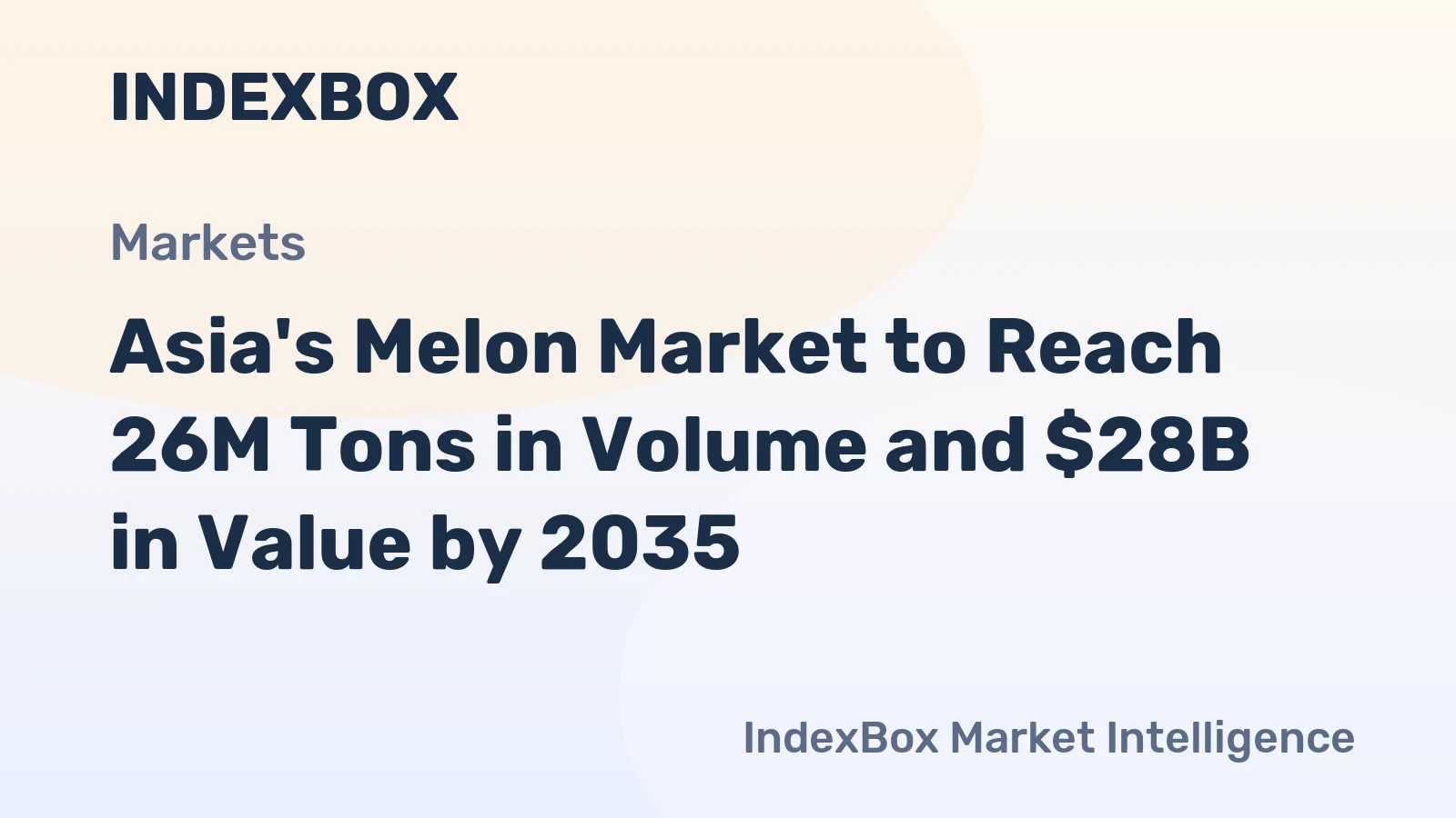 Asia's Melon Market to Reach 26M Tons in Volume and $28B in Value by 2035