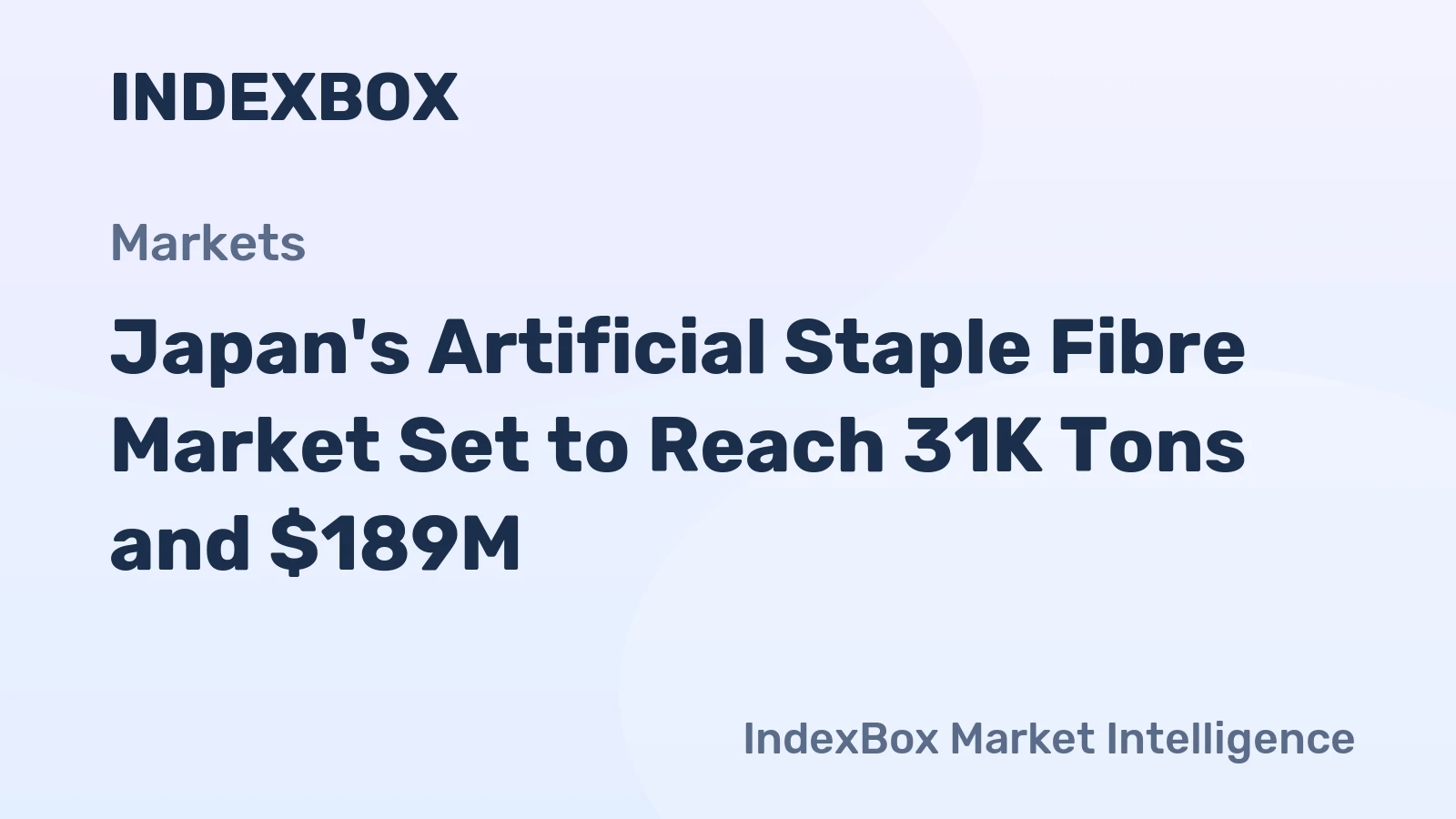 Japan's Artificial Staple Fibre Market Set to Reach 31K Tons and $189M