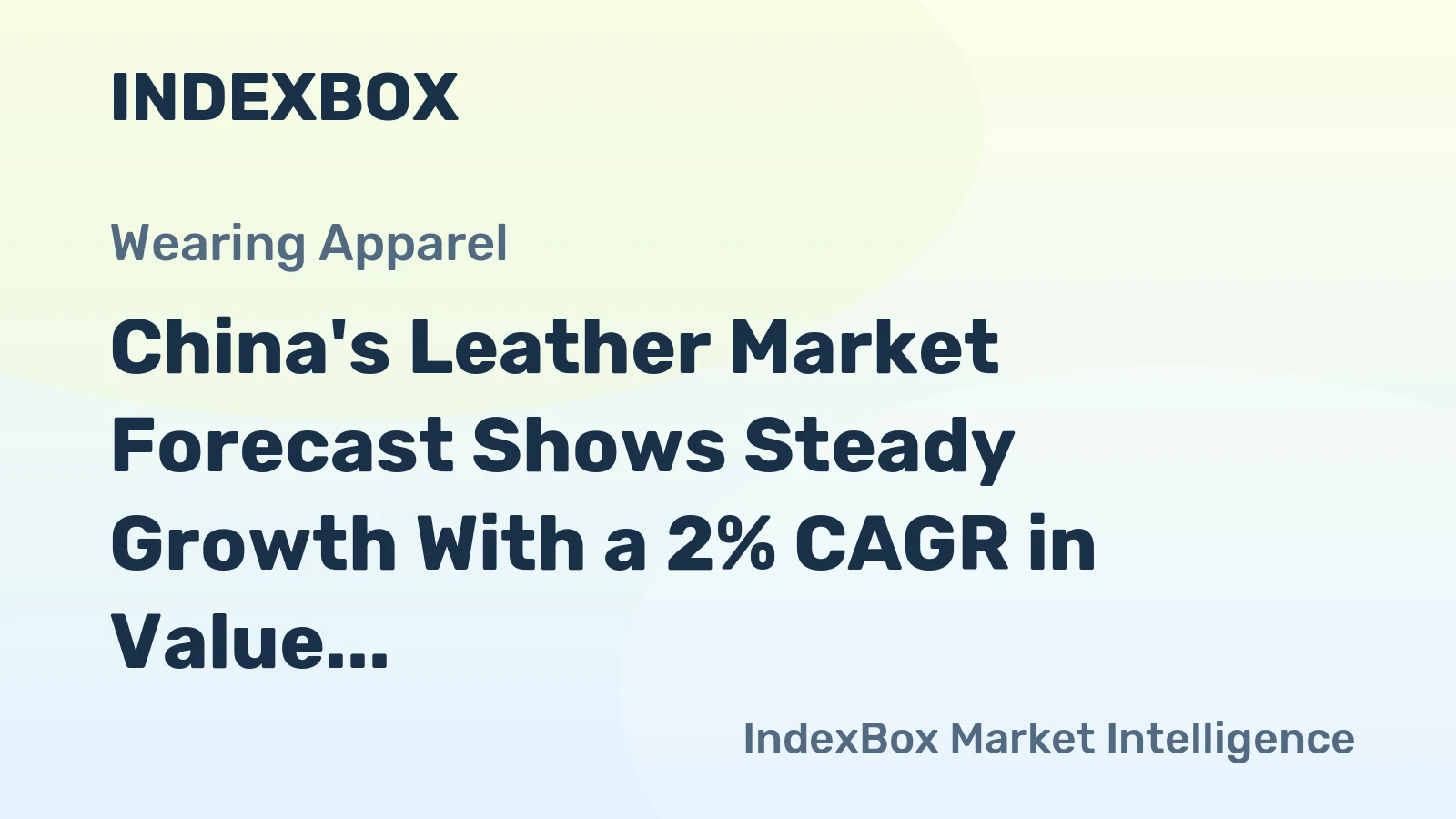 China's Leather Market Forecast Shows Steady Growth With a 2% CAGR in Value Through 2035