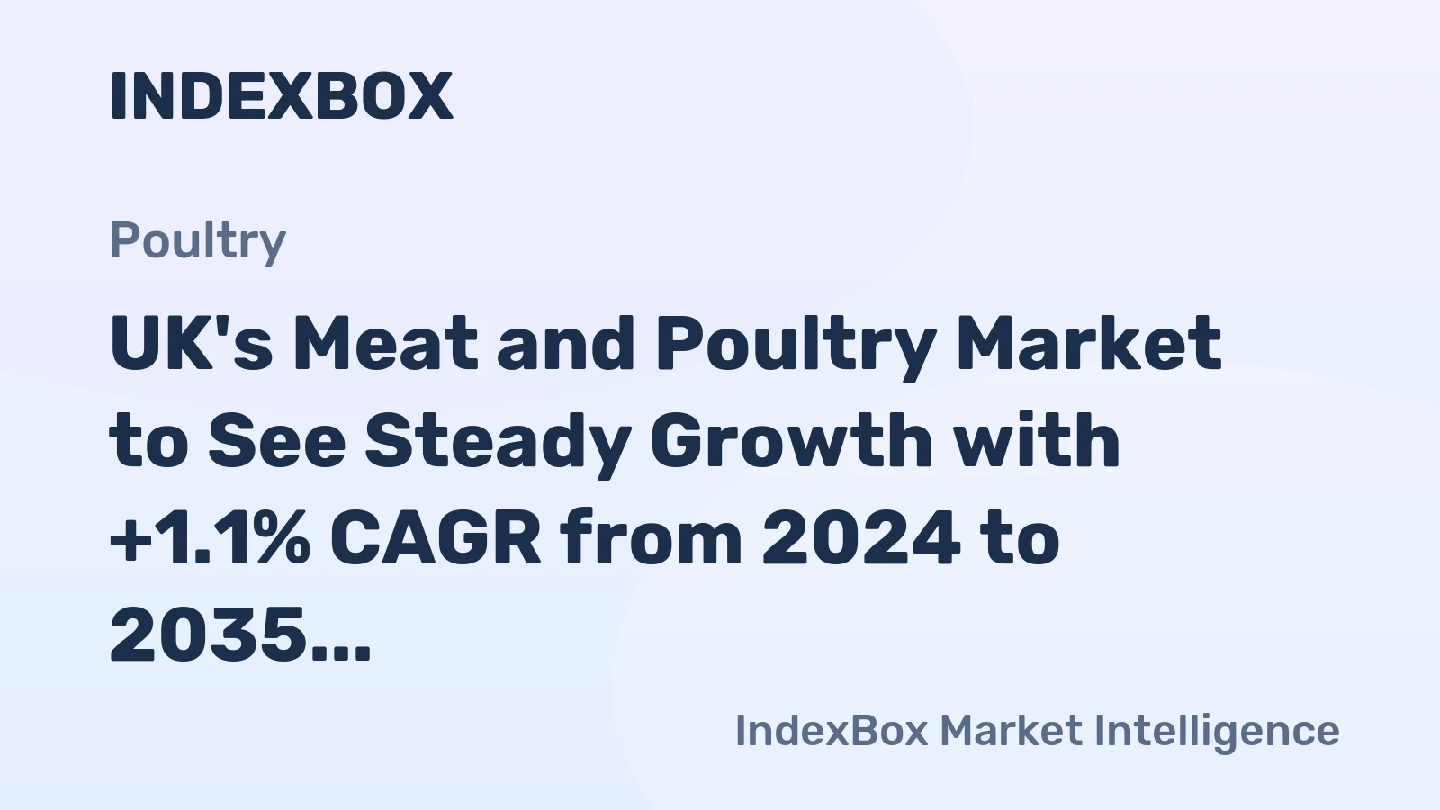 UK's Meat and Poultry Market to See Steady Growth with +1.1% CAGR from 2024 to 2035