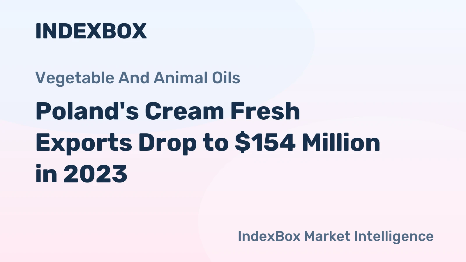 Poland's Cream Fresh Exports Drop to $154 Million in 2023