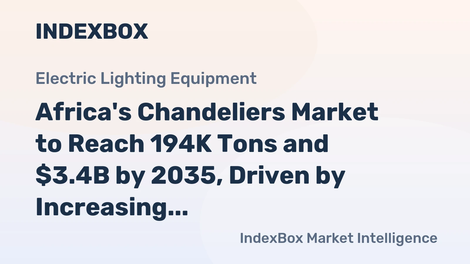 Africa's Chandeliers Market to Reach 194K Tons and $3.4B by 2035, Driven by Increasing Demand