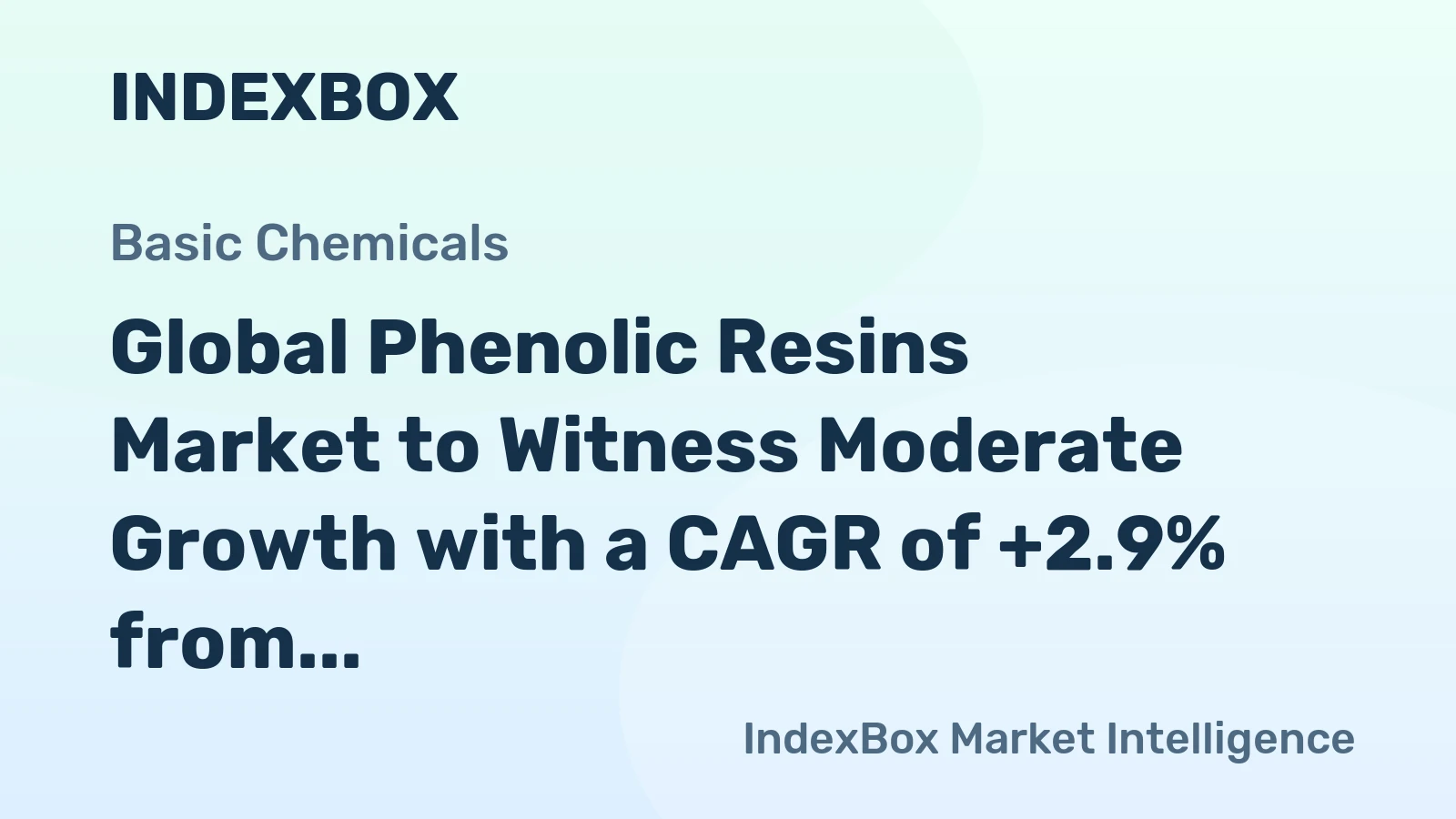 Global Phenolic Resins Market to Witness Moderate Growth with a CAGR of +2.9% from 2024 to 2030