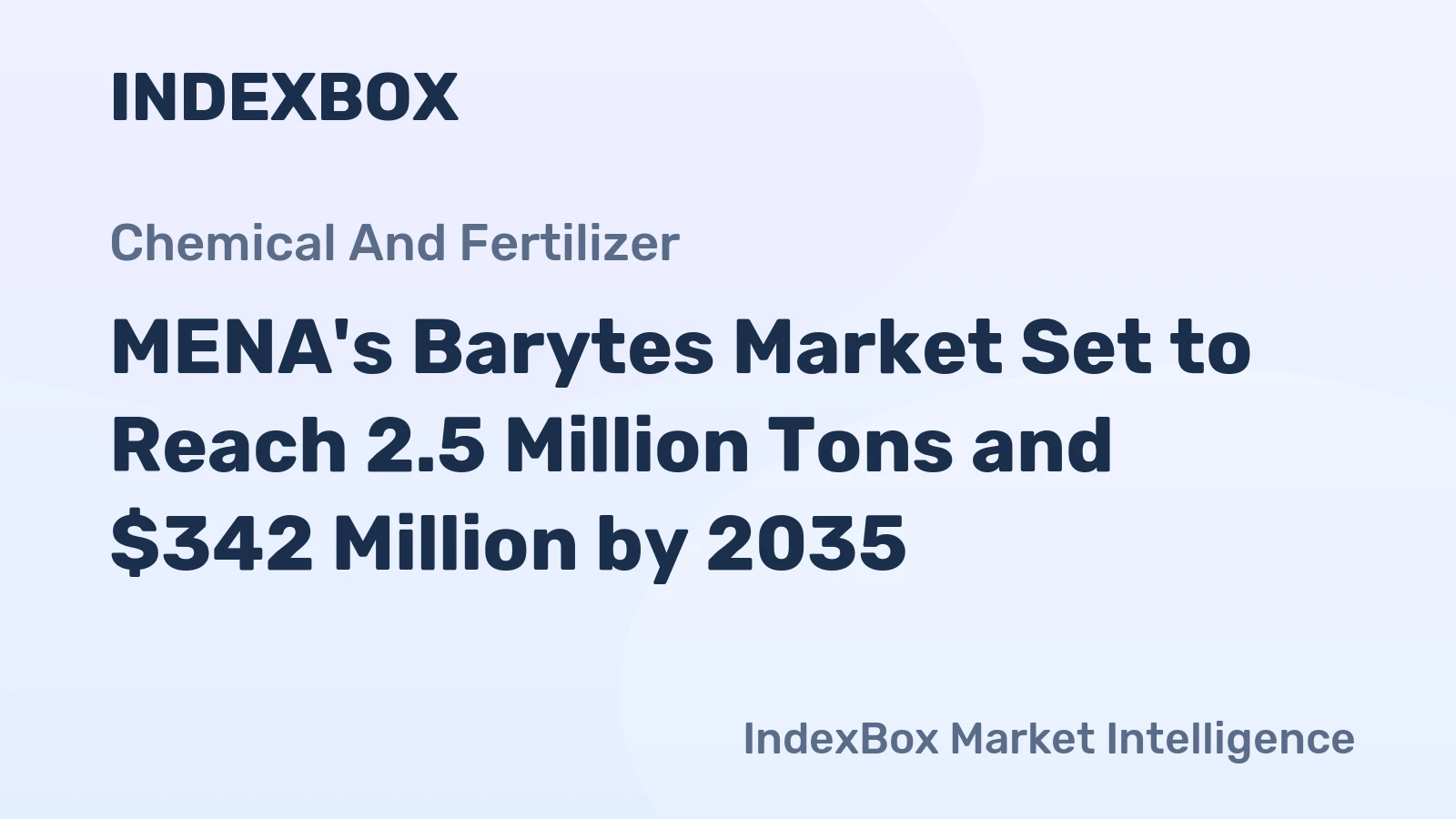 MENA's Barytes Market Set to Reach 2.5 Million Tons and $342 Million by 2035