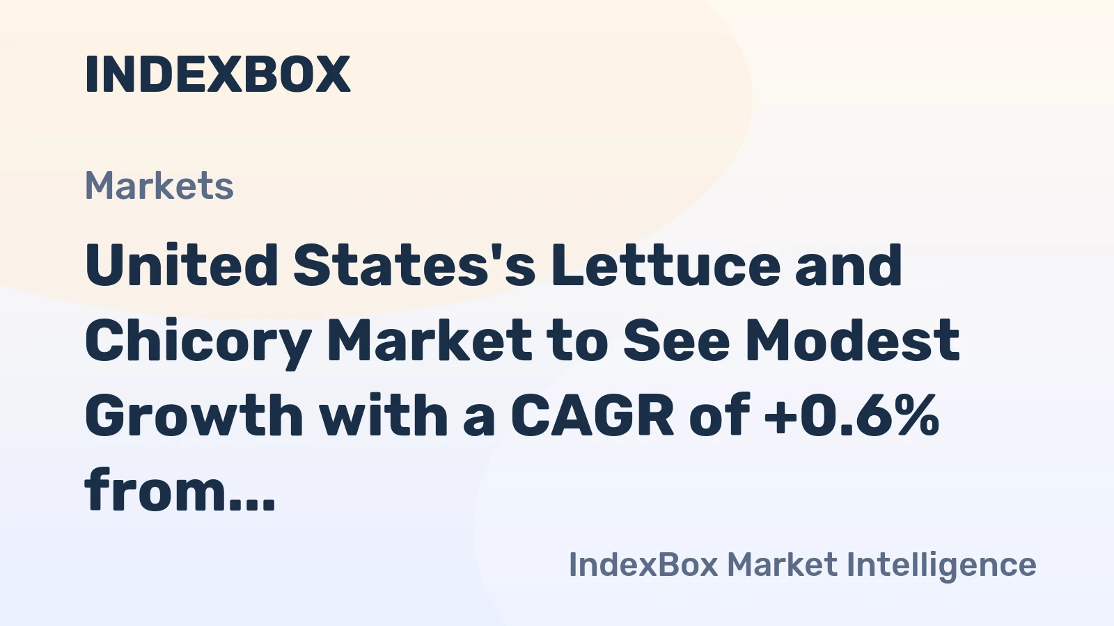 United States's Lettuce and Chicory Market to See Modest Growth with a CAGR of +0.6% from 2024 to 2035