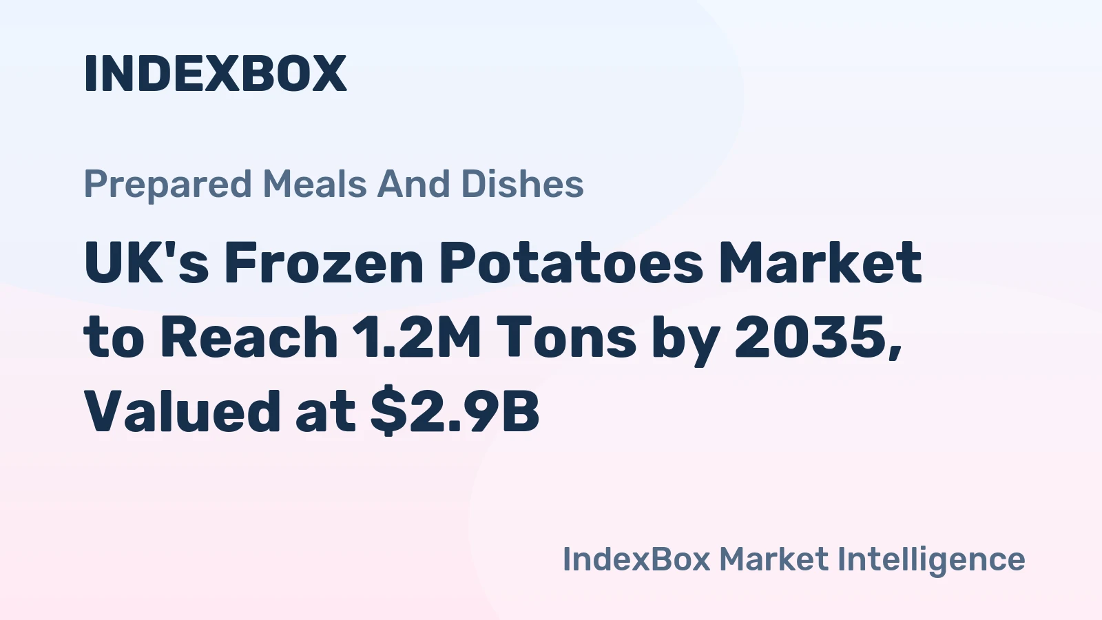 UK's Frozen Potatoes Market to Reach 1.2M Tons by 2035, Valued at $2.9B