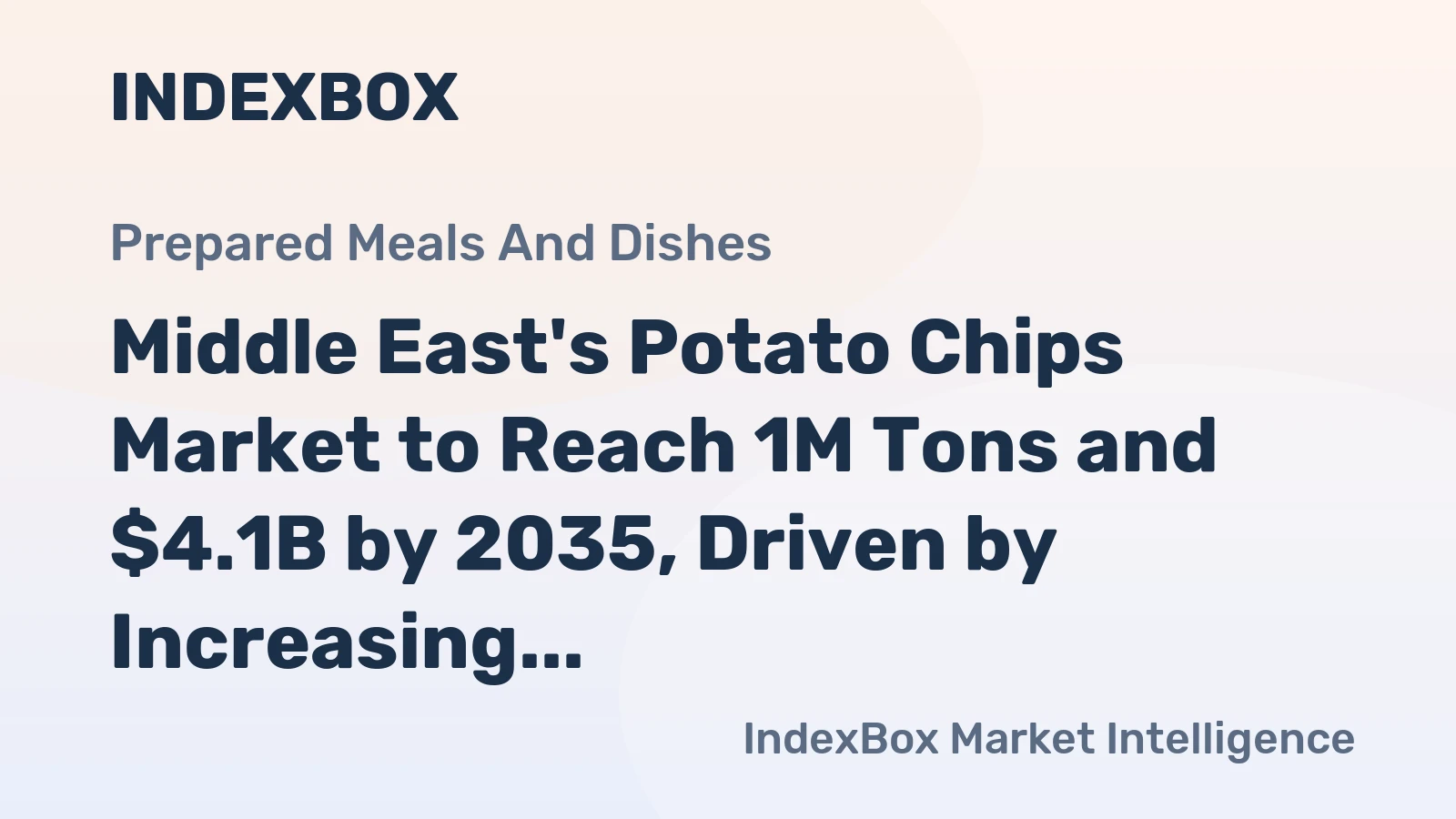 Middle East's Potato Chips Market to Reach 1M Tons and $4.1B by 2035, Driven by Increasing Demand