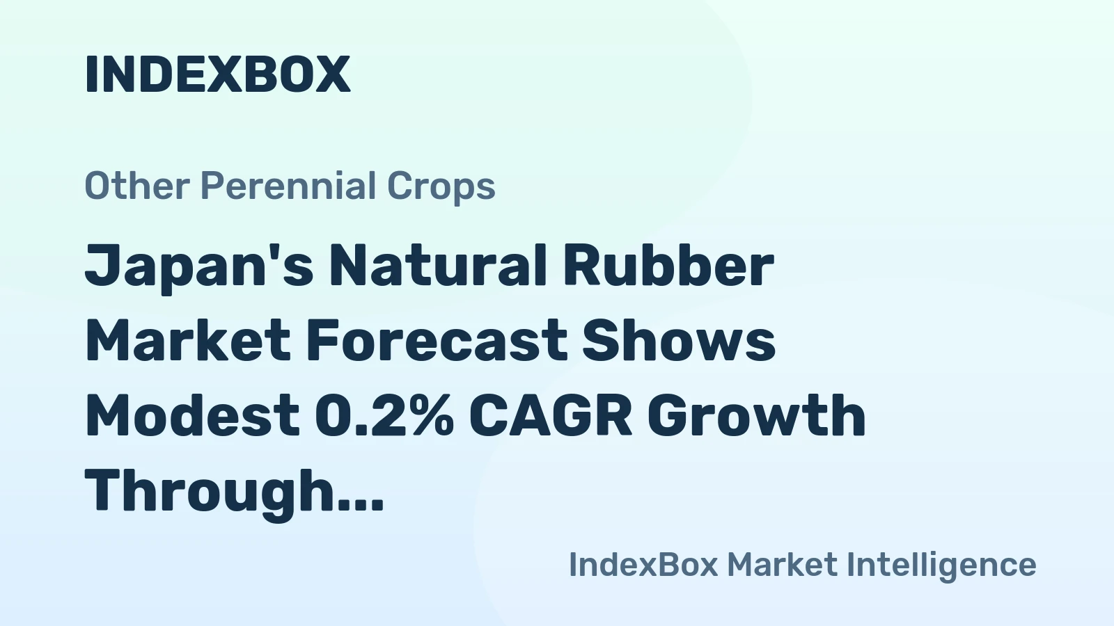 Japan's Natural Rubber Market Forecast Shows Modest 0.2% CAGR Growth Through 2035