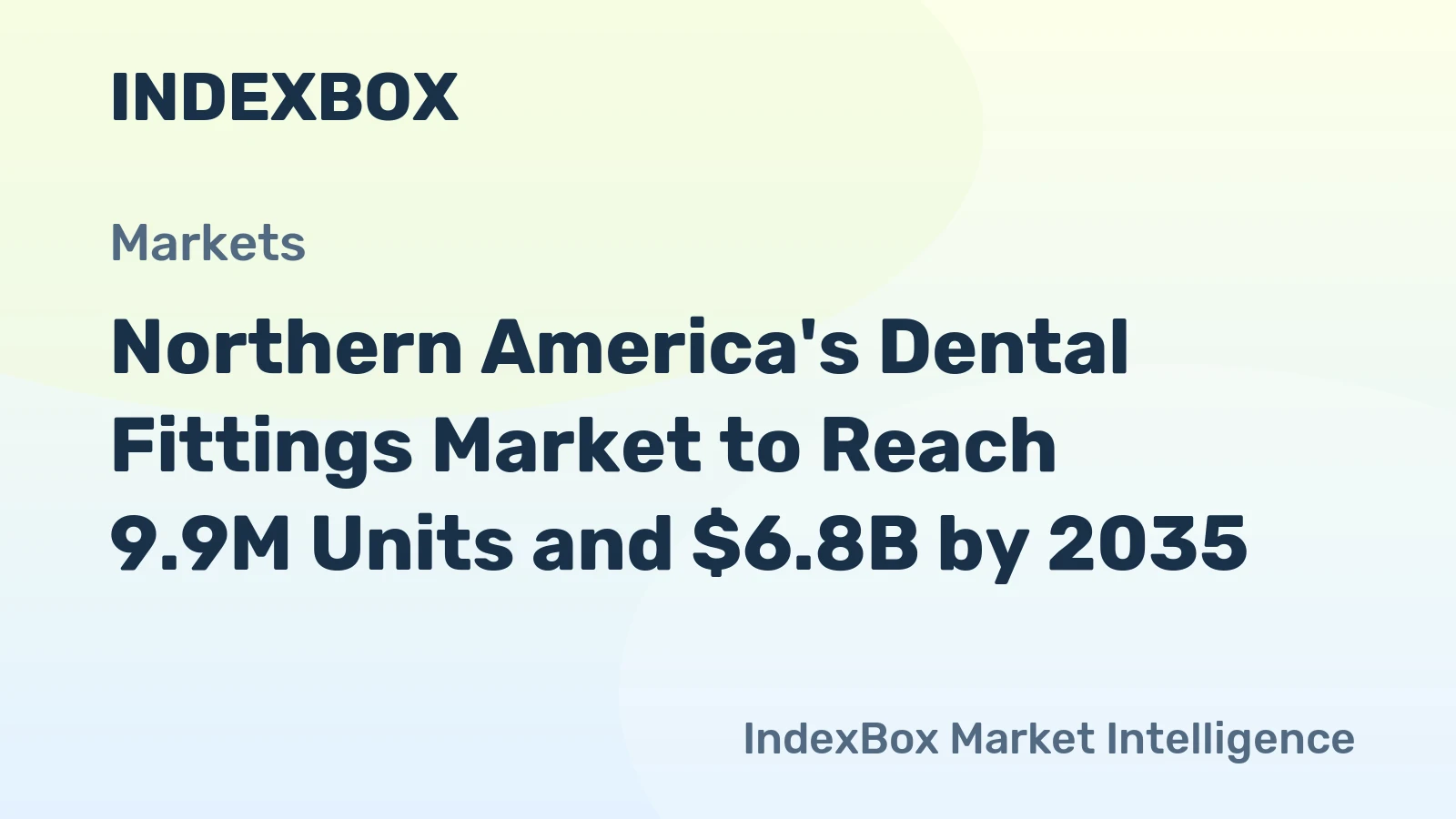 Northern America's Dental Fittings Market to Reach 9.9M Units and $6.8B by 2035