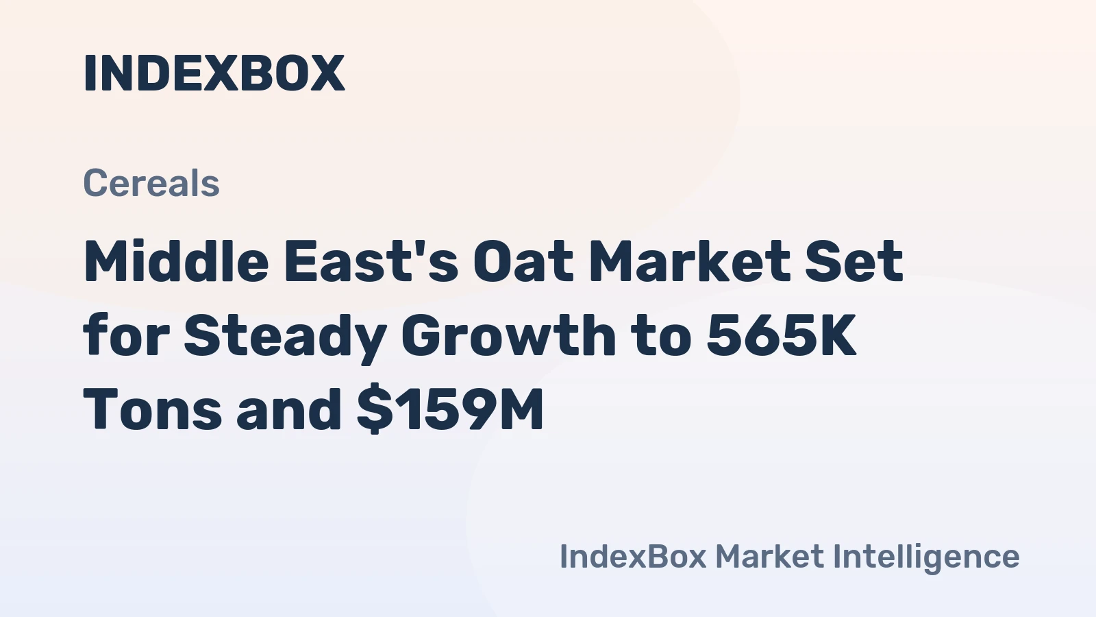 Middle East's Oat Market Set for Steady Growth to 565K Tons and $159M