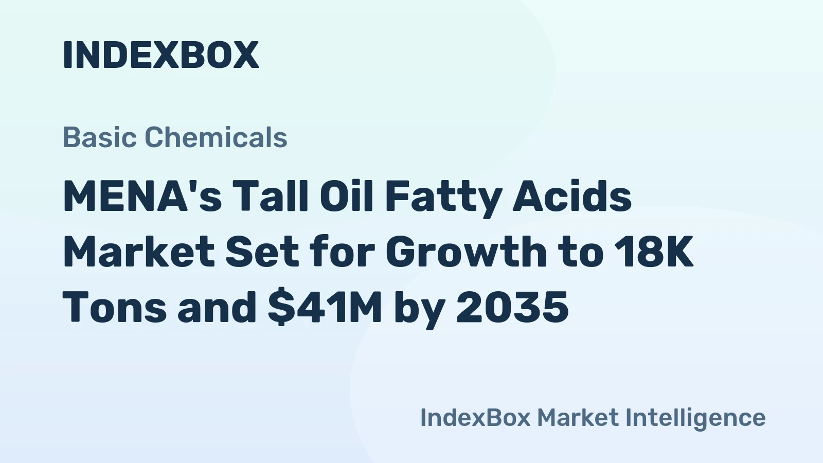 MENA's Tall Oil Fatty Acids Market Set for Growth to 18K Tons and $41M by 2035