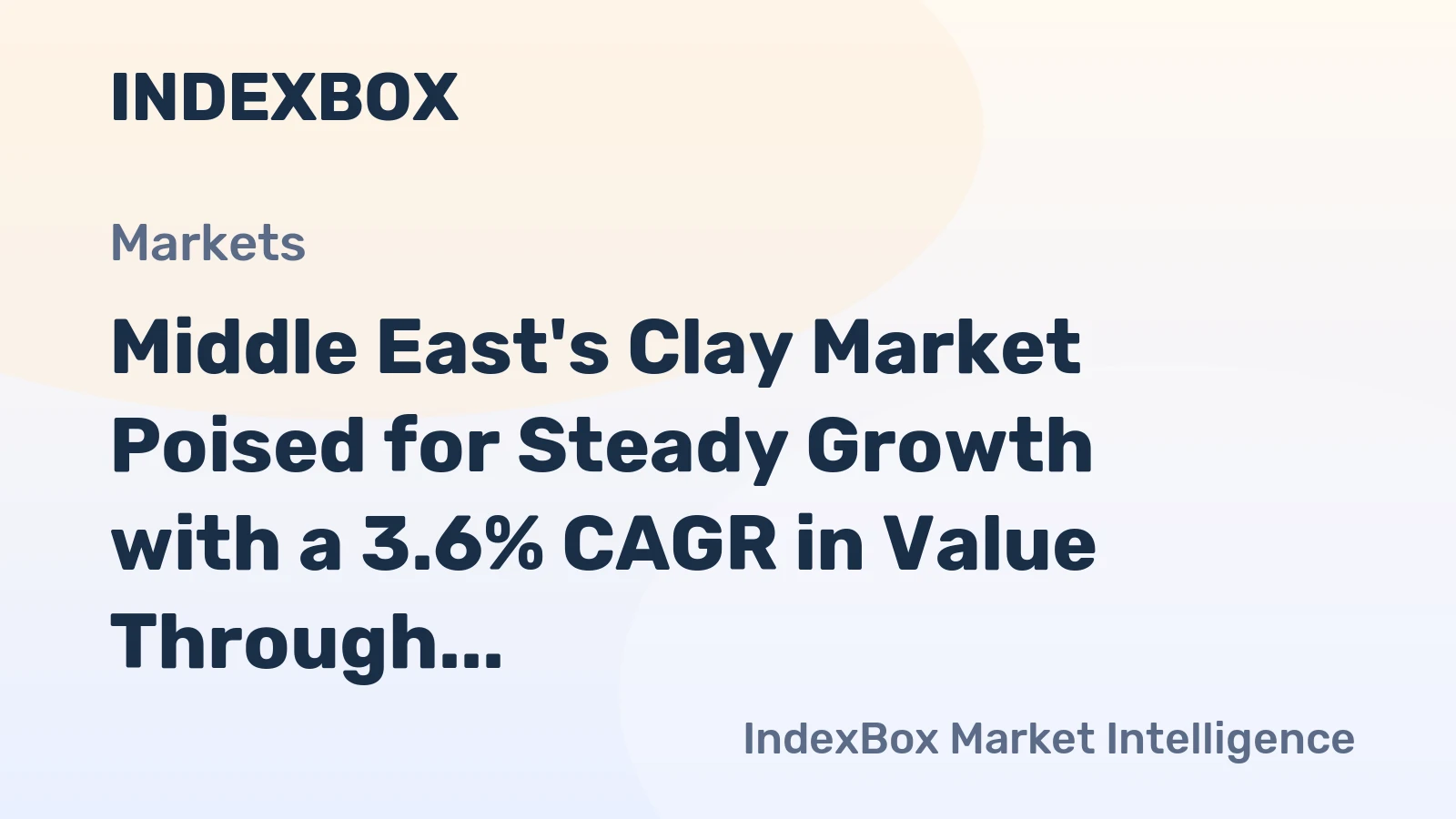 Middle East's Clay Market Poised for Steady Growth with a 3.6% CAGR in Value Through 2035