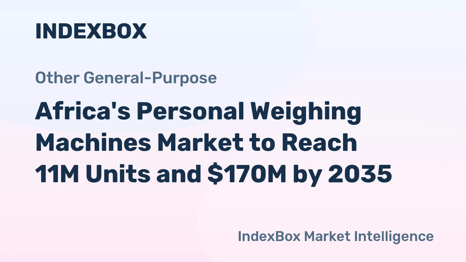 Africa's Personal Weighing Machines Market to Reach 11M Units and $170M by 2035