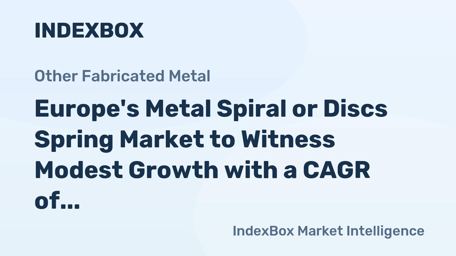 Europe's Metal Spiral or Discs Spring Market to Witness Modest Growth with a CAGR of +1.5% from 2024 to 2035