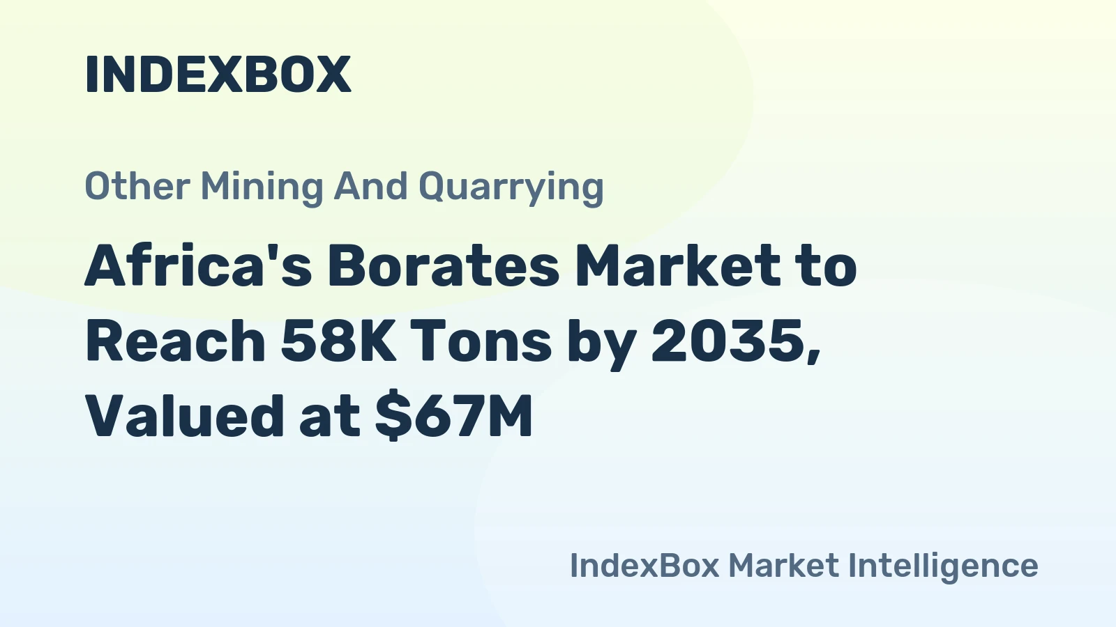 Africa's Borates Market to Reach 58K Tons by 2035, Valued at $67M