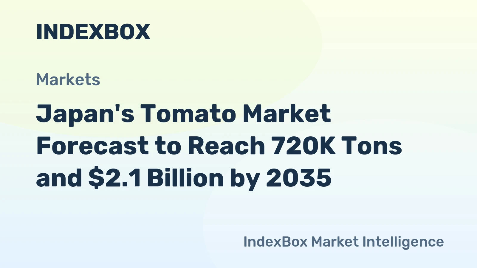 Japan's Tomato Market Forecast to Reach 720K Tons and $2.1 Billion by 2035