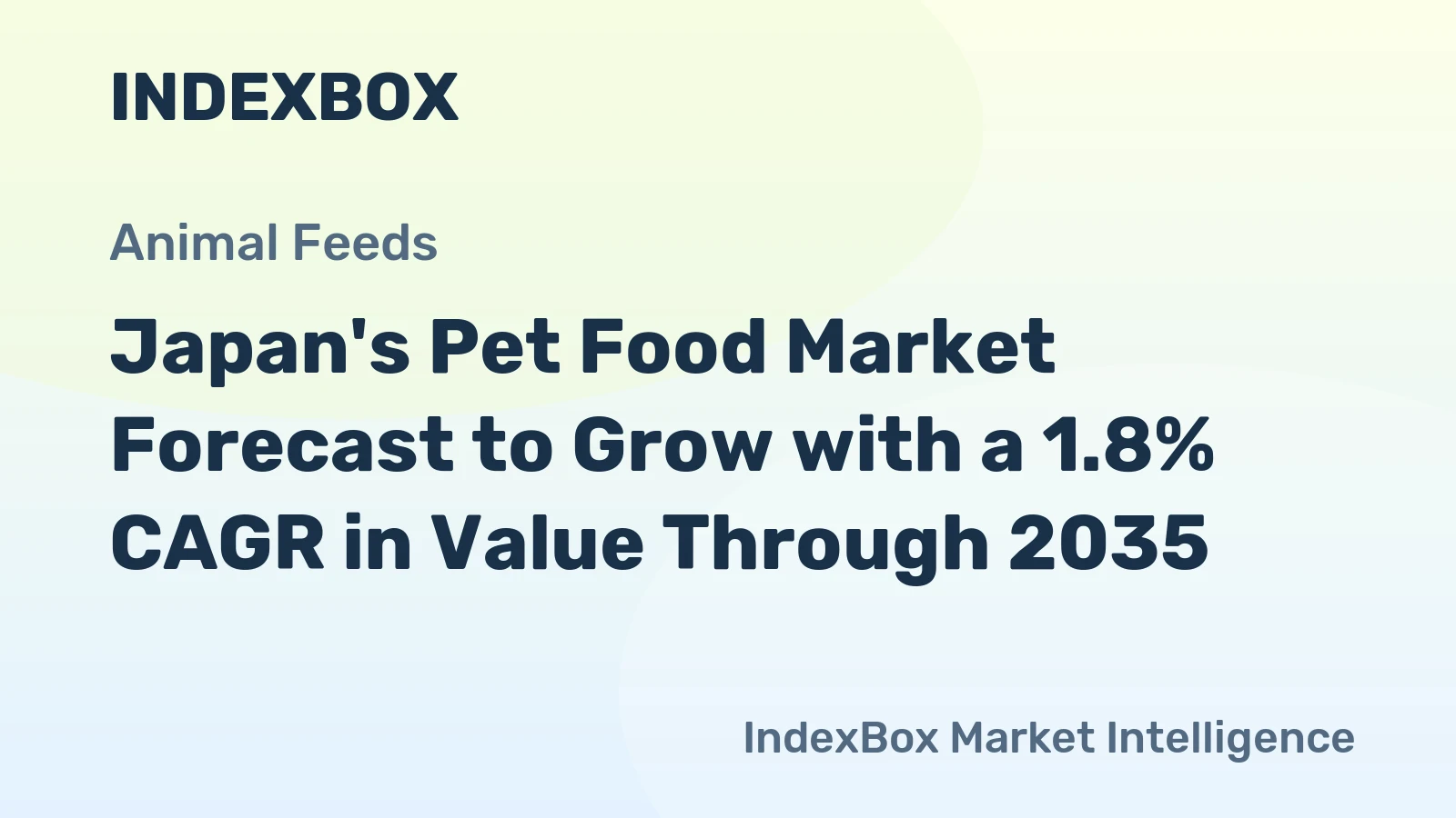 Japan's Pet Food Market Forecast to Grow with a 1.8% CAGR in Value Through 2035
