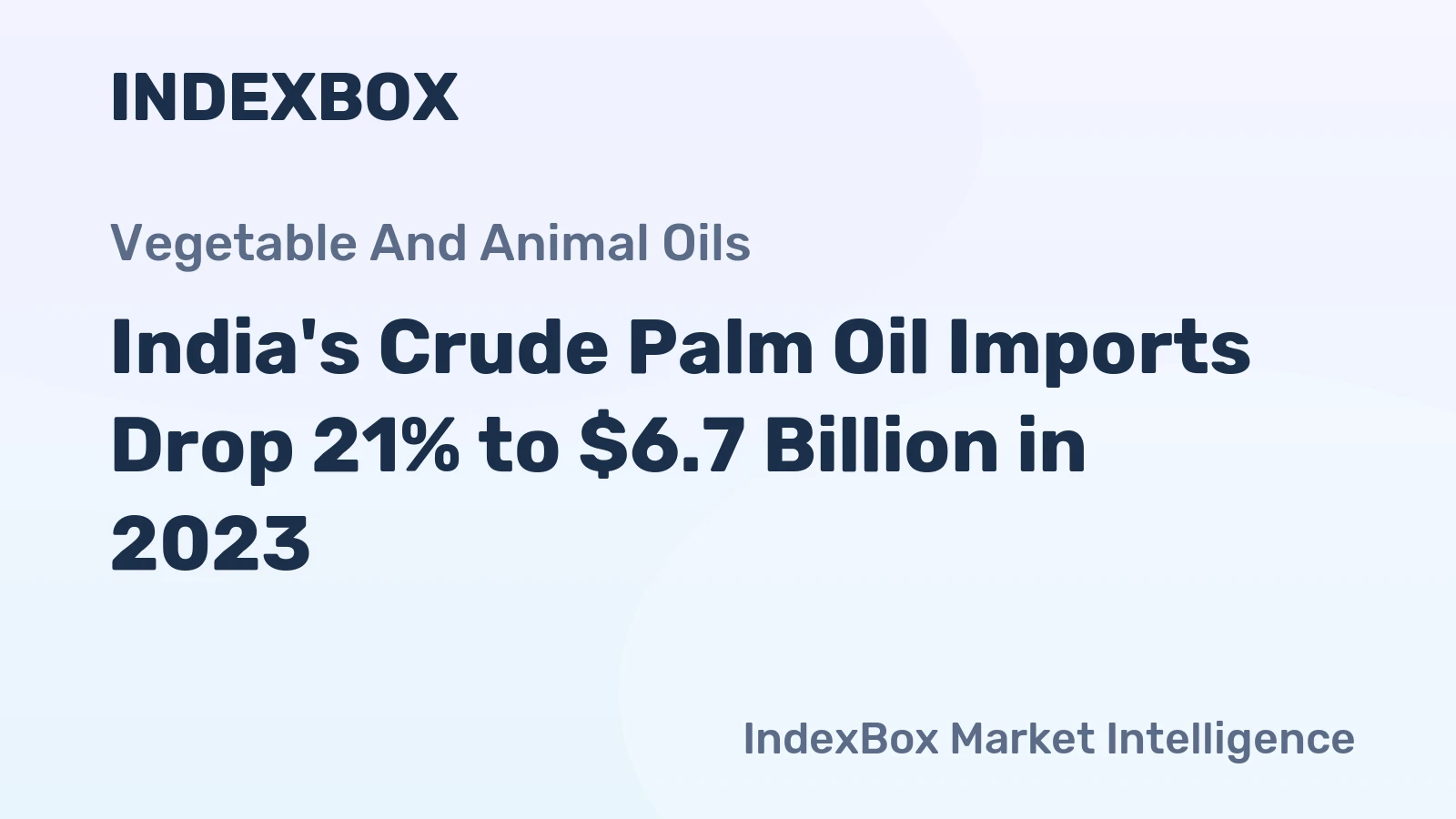 India's Crude Palm Oil Imports Drop 21% to $6.7 Billion in 2023