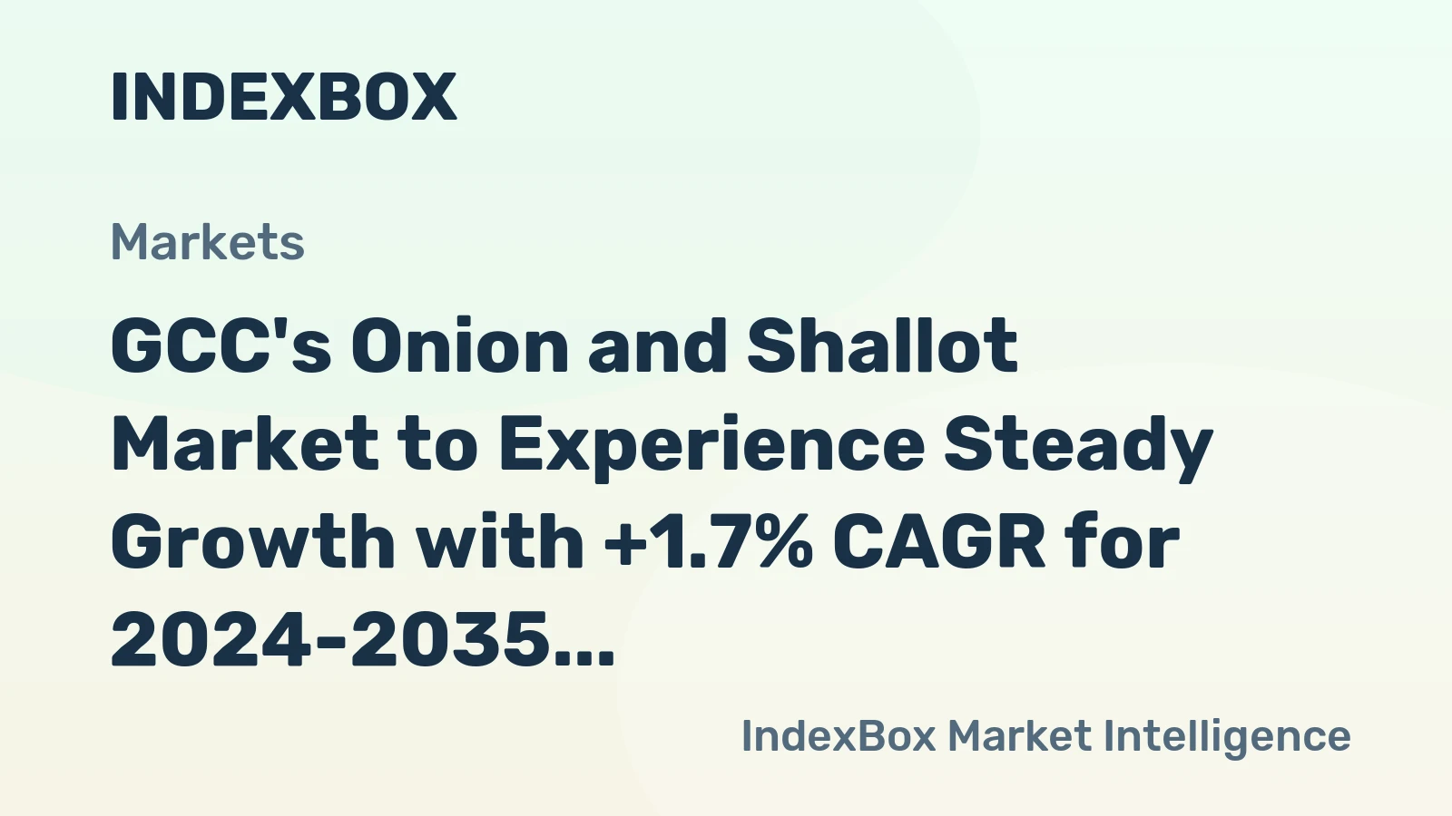 GCC's Onion and Shallot Market to Experience Steady Growth with +1.7% CAGR for 2024-2035
