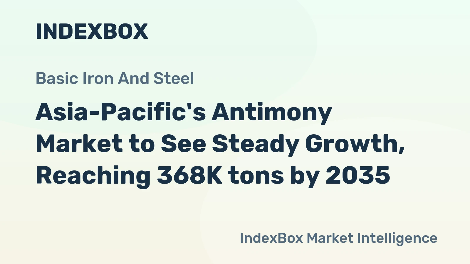 Asia-Pacific's Antimony Market to See Steady Growth, Reaching 368K tons by 2035